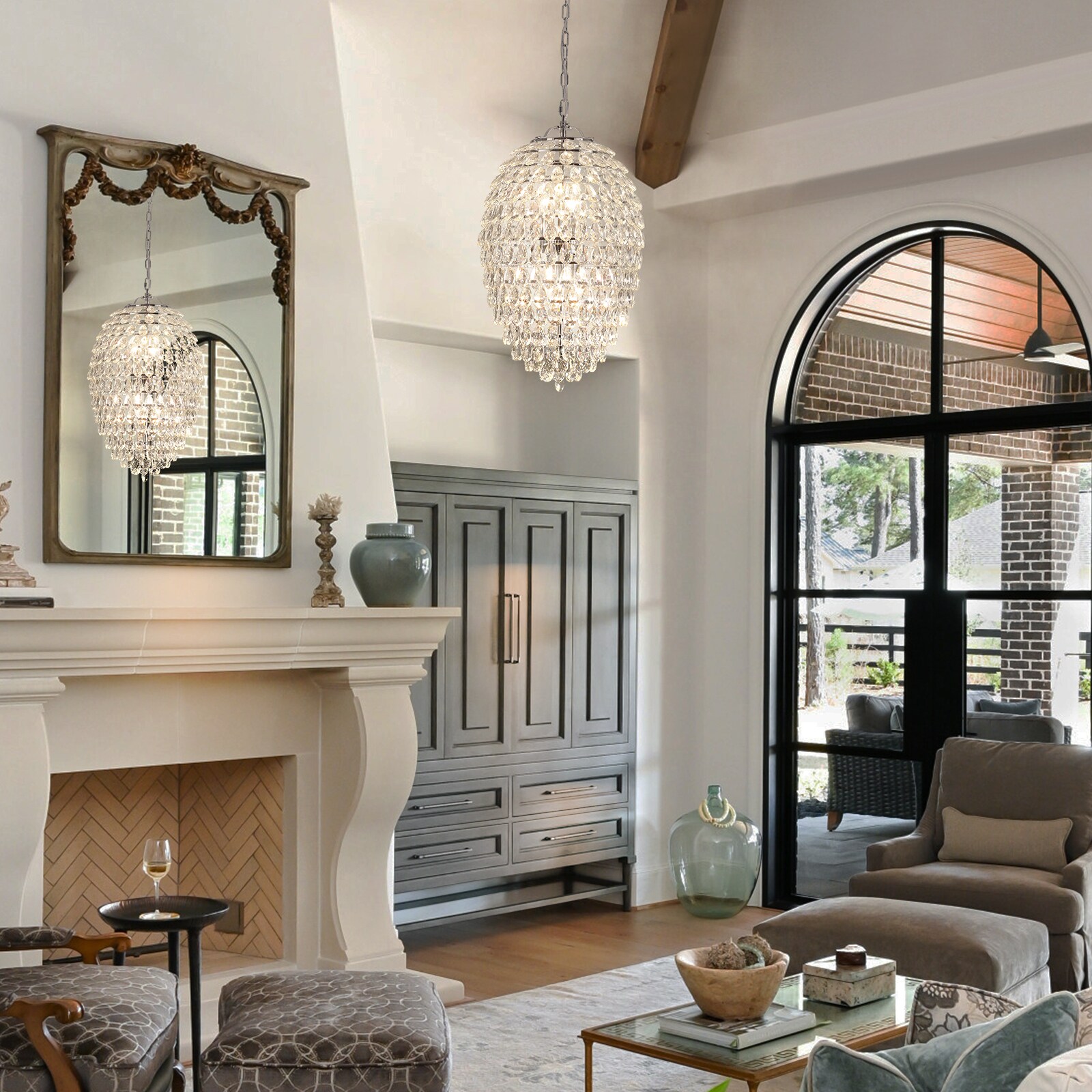 EDISLIVE 6 -Light Chrome Modern/contemporary Aluminum/Crystal Cylinder ...