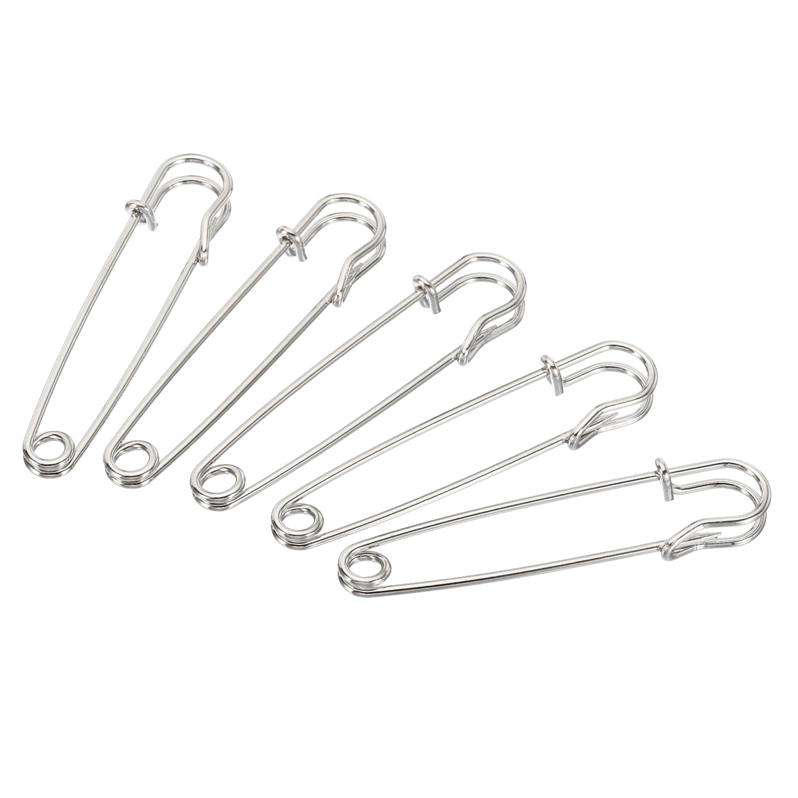 Unique Bargains 20pcs Safety Pins 2.95-Inch Large Metal Sewing Pins for ...