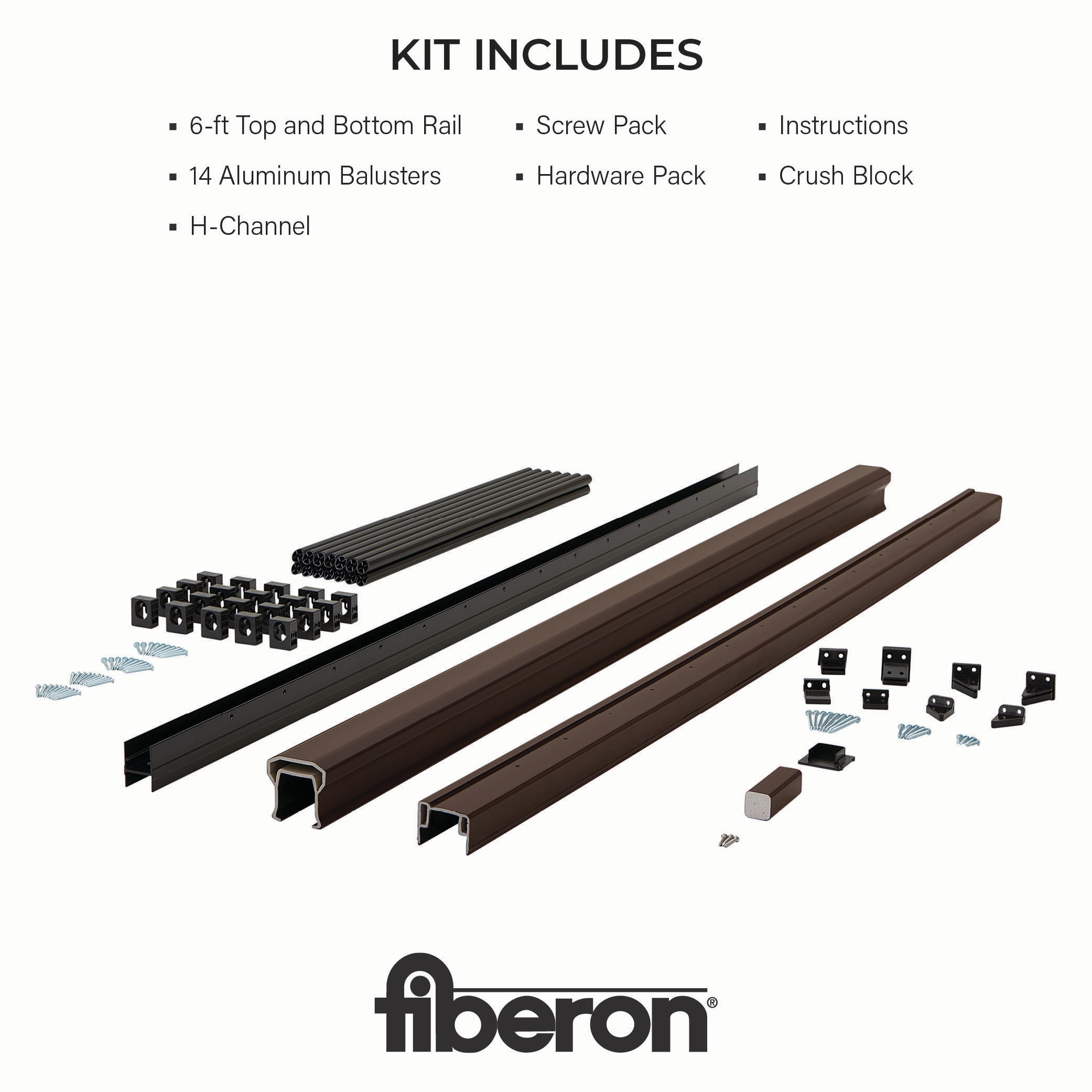 Fiberon CountrySide 6-ft Simply Brown Finished Stair railing Kit in the ...