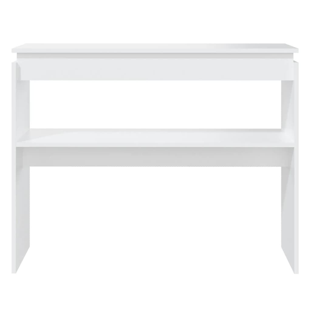 vidaXL Console Table White Engineered Wood Console Table Rectangular in ...