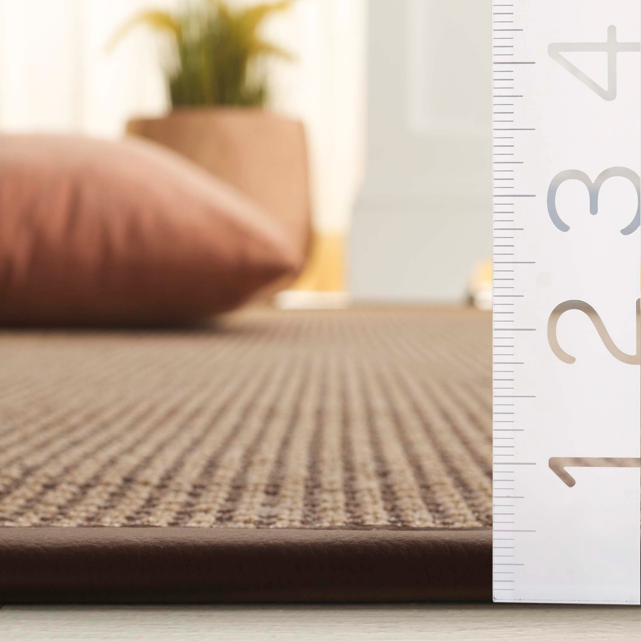 Safavieh Napa Faux Sisal 102 Plain Weave With Brown Border 2ft-6in x ...