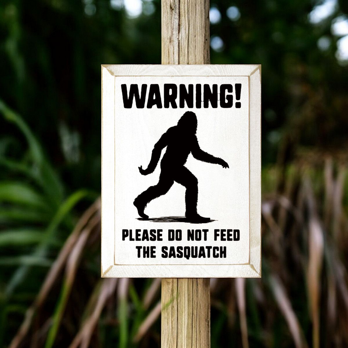 Slickblue 9 Inch x 12 Inch Solid Wood Warning Please Do Not Feed The ...