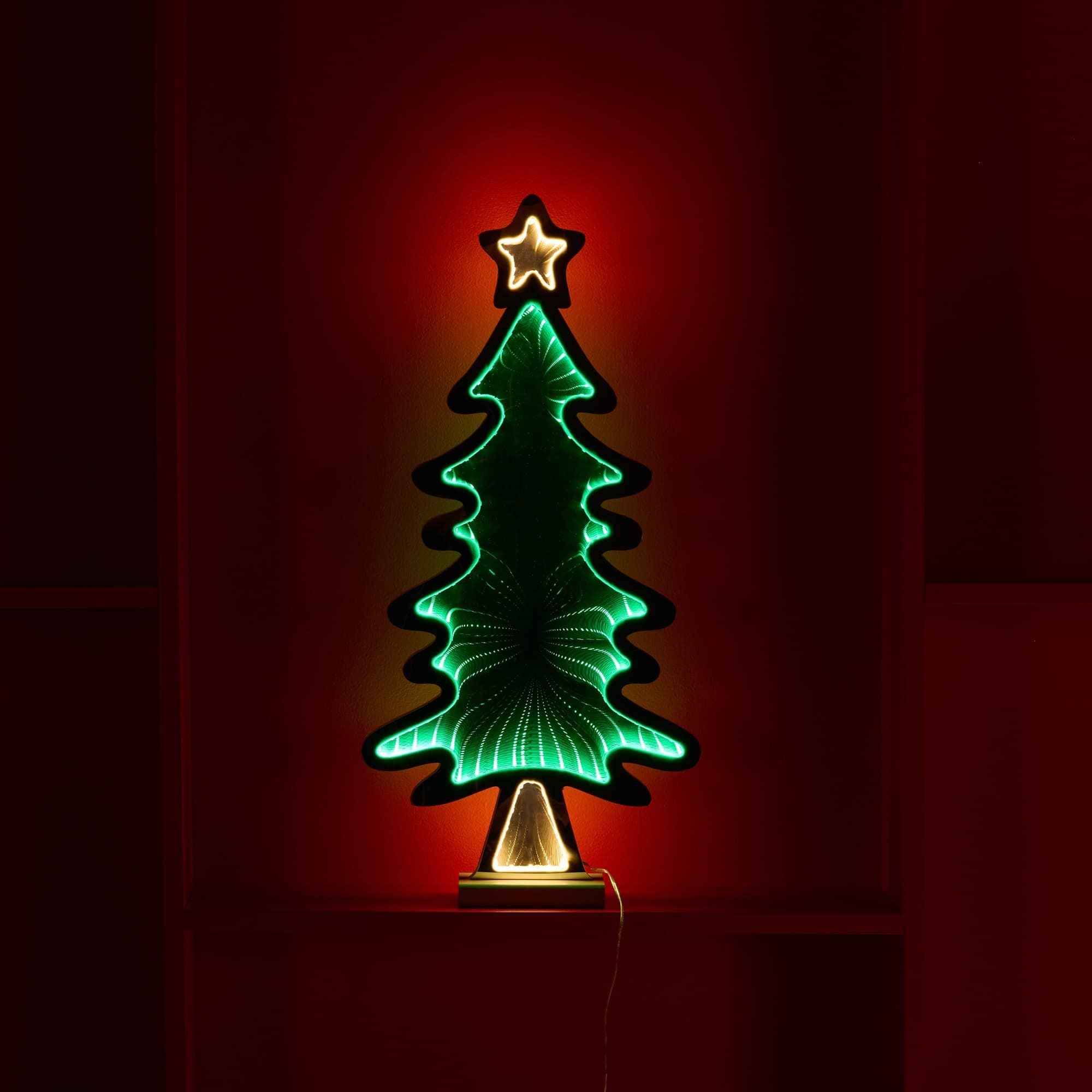 Melrose International Tree w/Star Infinity Light 25H Acrylic UL Plug ...