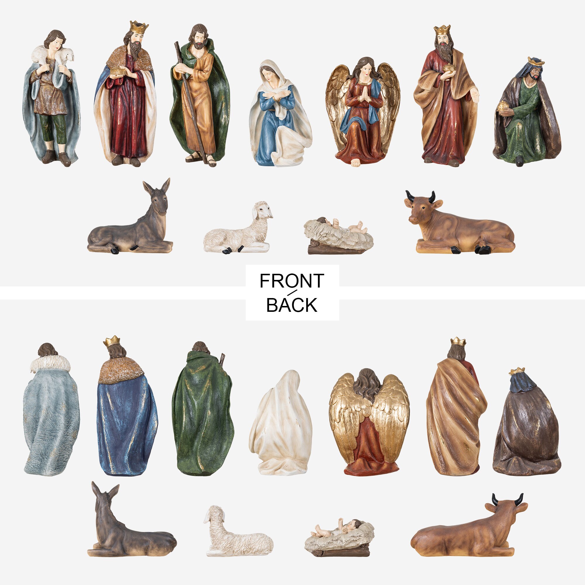Glitzhome 31.75-in Nativity Figurine in the Christmas Decor department ...