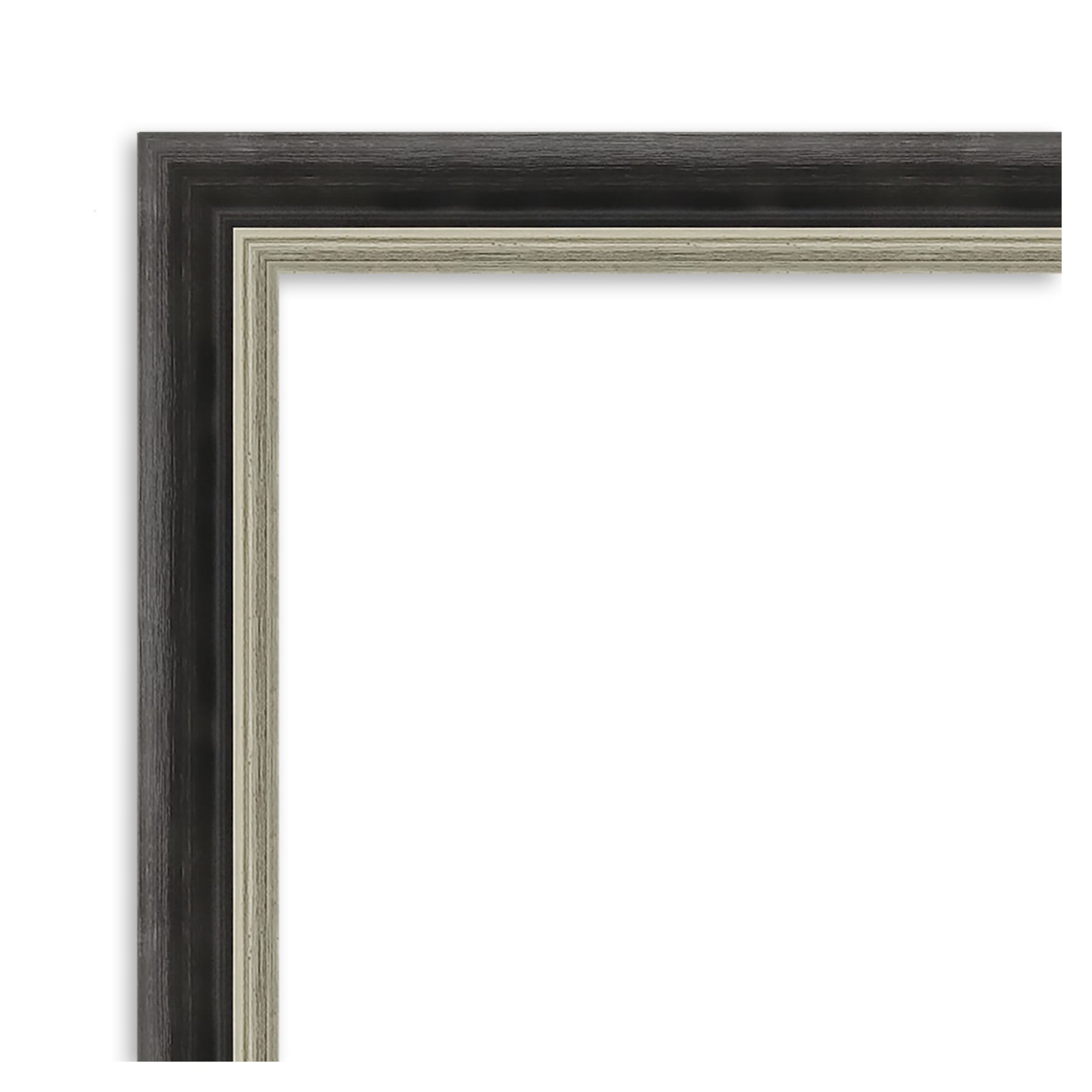Amanti Art Theo Black Silver Narrow Frame 41.25-in W x 31.25-in H Theo ...
