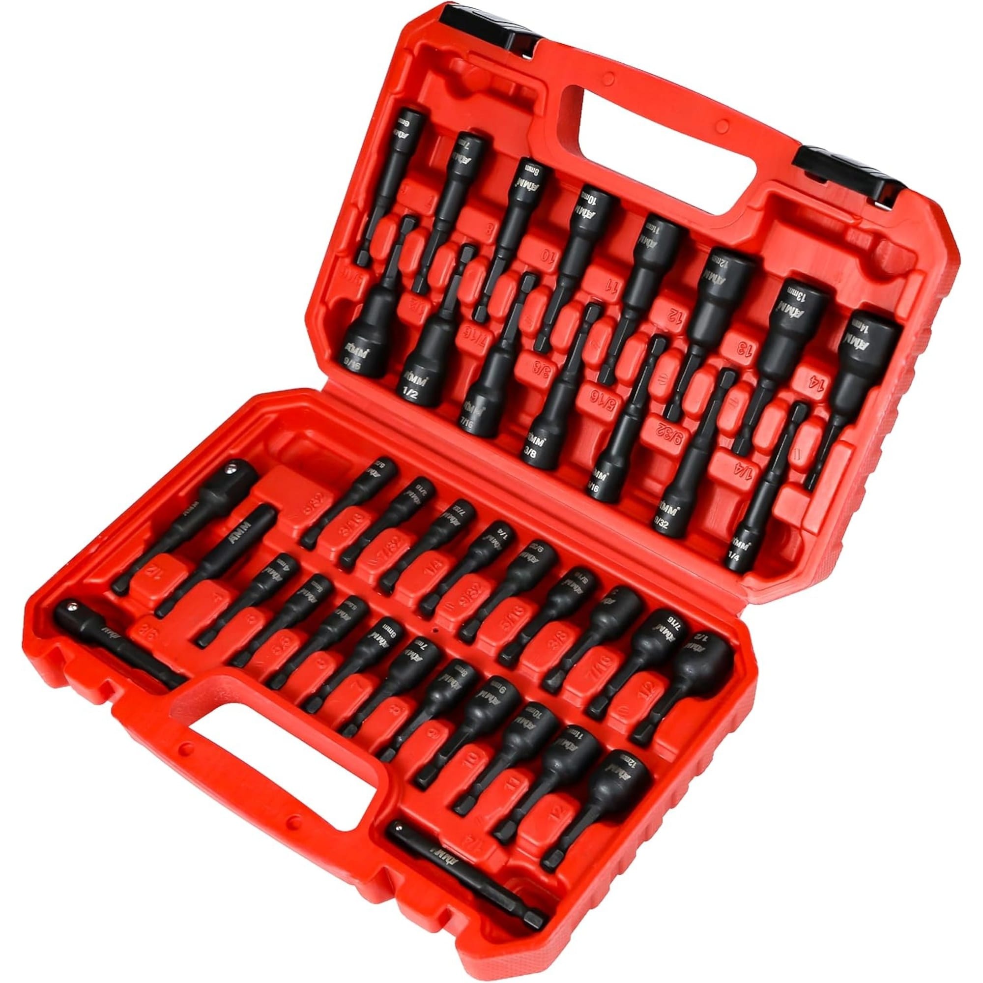 Angel Sar 39 Pcs Magnetic Nut Driver Set for Impact Drill with Metric ...