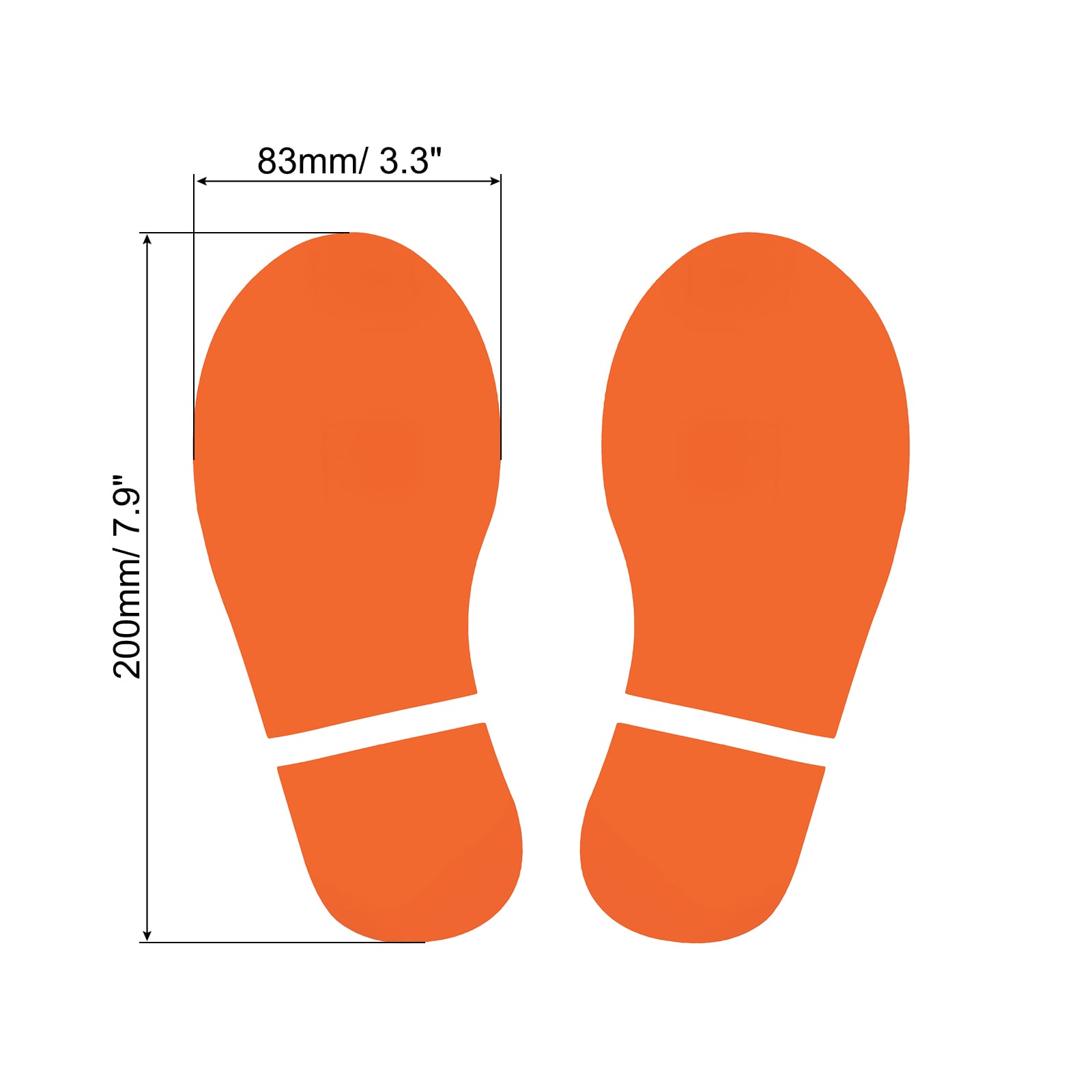 PATIKIL 8x3.3 Inch Footprint Sticker 4 Pairs PVC Shoes Floor Decal Sign ...