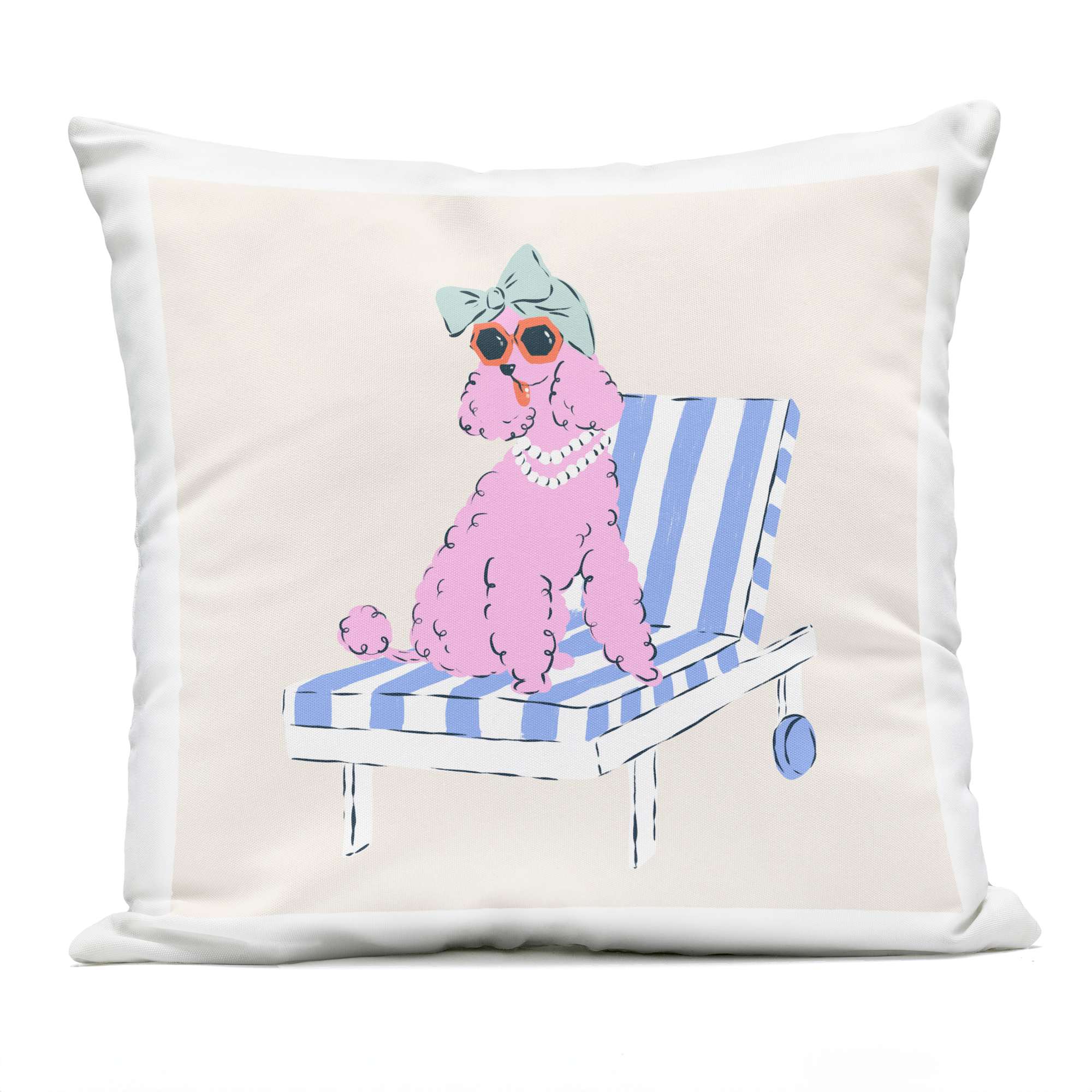 Stupell Industries Trendy Poodle Lounge Chair Outdoor Printed ...