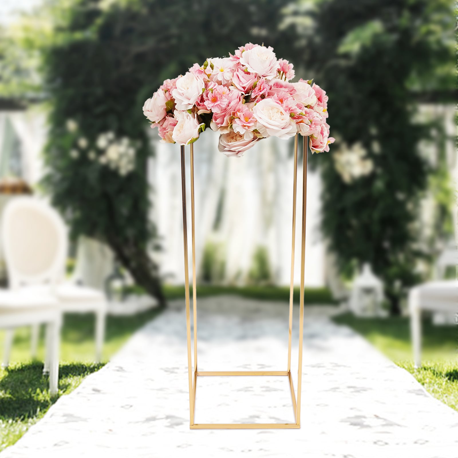 CNCEST 31.5-in H x 11.4-in W Gold Column Indoor/Outdoor Rectangular ...
