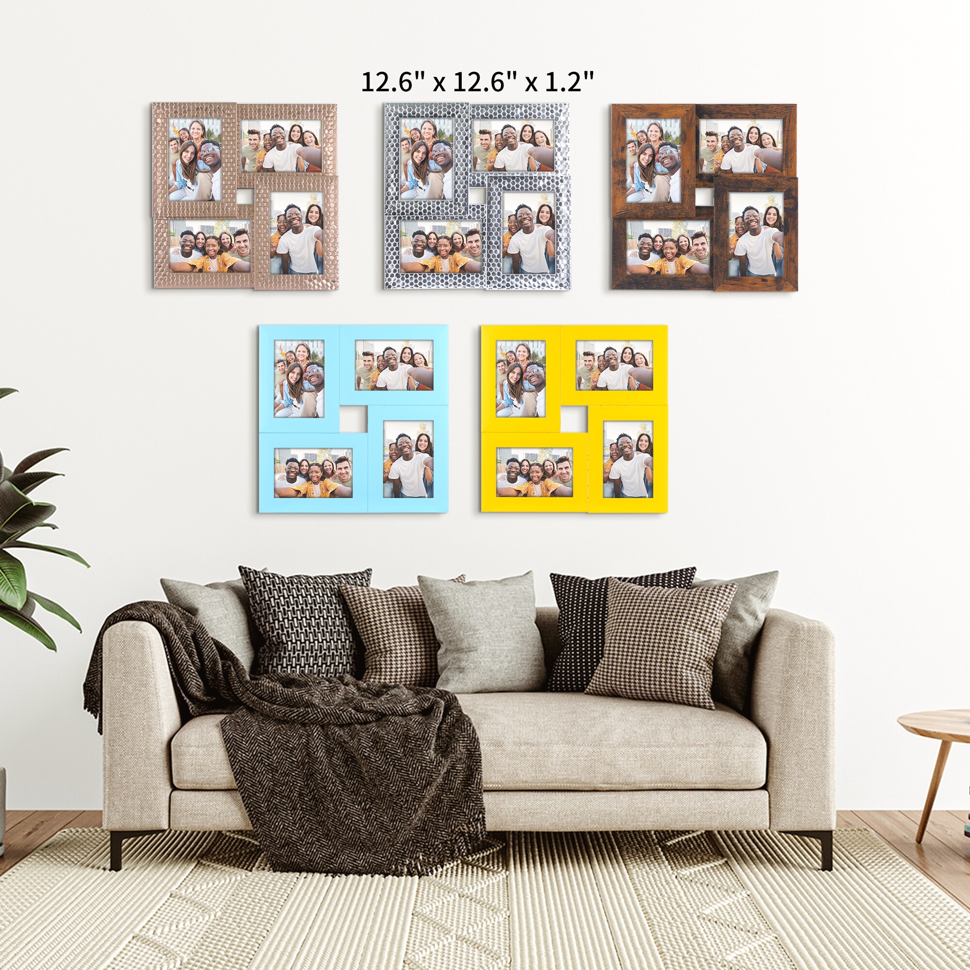 Unique Bargains 4x6 Collage Picture Frames Family Photo Frame Set of 4 ...