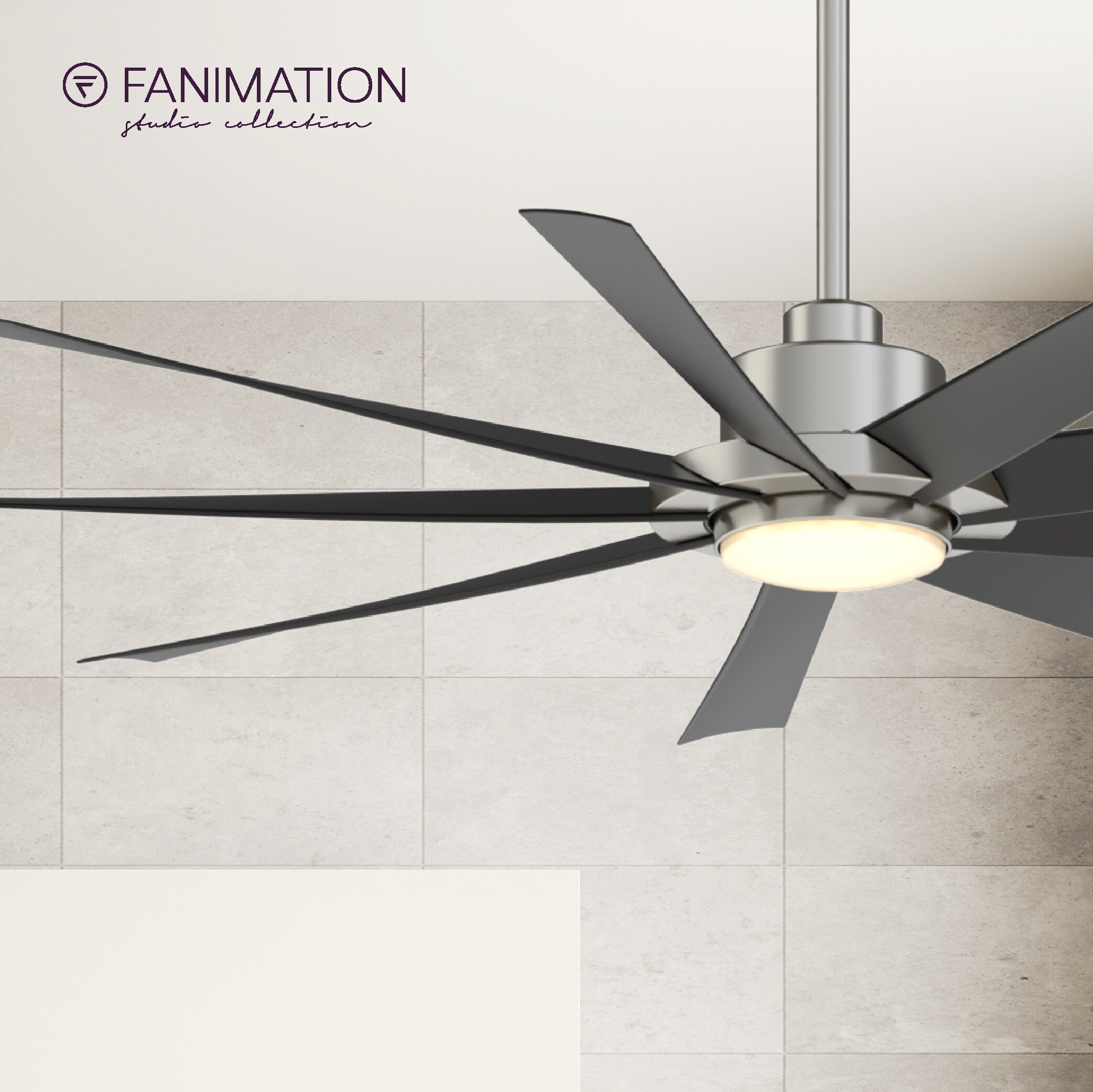 Fanimation Studio Collection SixtyFour 64-in Brushed Nickel Color ...