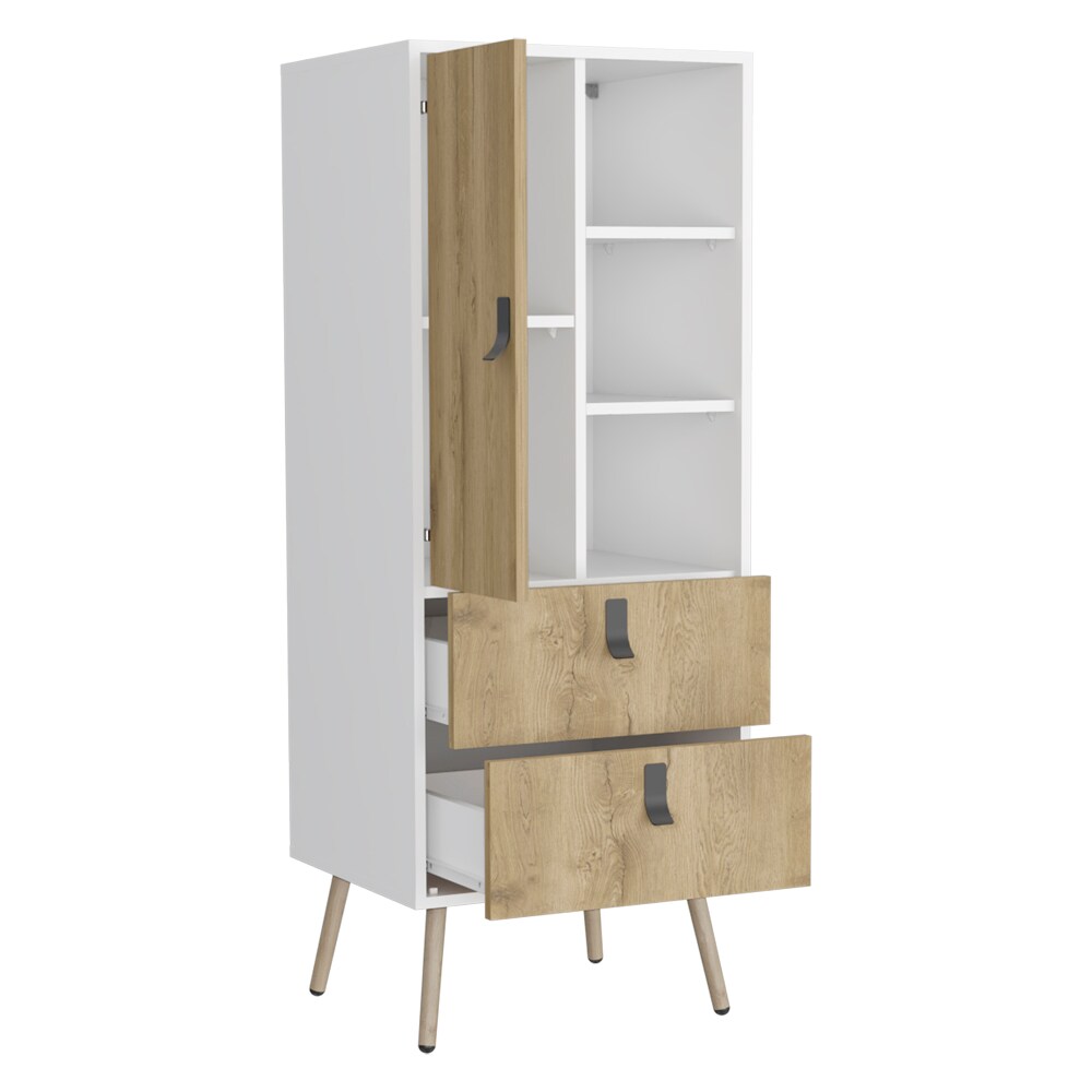 LOVMOR Tall Dresser Magness Bedroom White / Macadamia in the Dressers ...