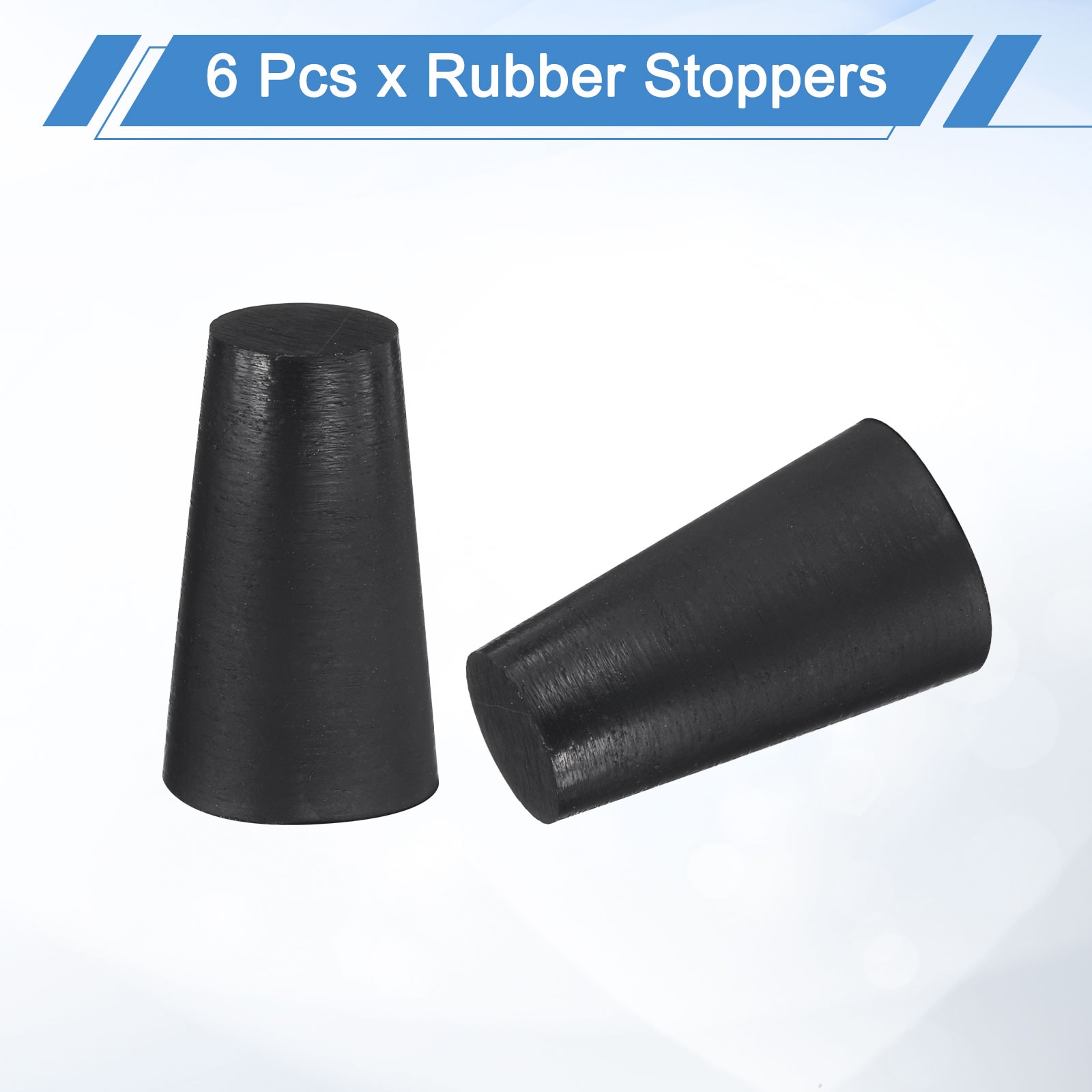 Unique Bargains 6pcs Silicone Rubber Tapered Plug 10mm to 15mm High ...