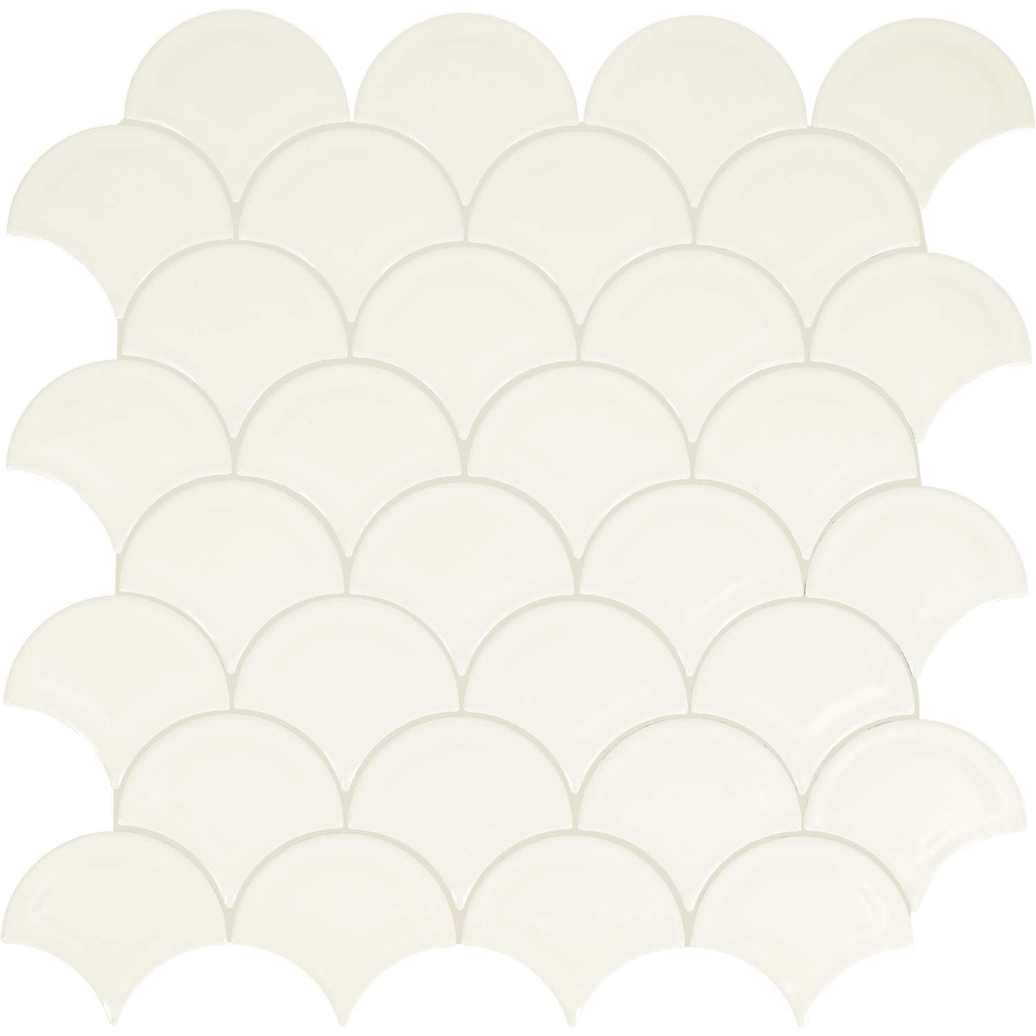 Daltile Revalia Remix Felicity White 14-in x 14-in Glossy Ceramic Fan ...