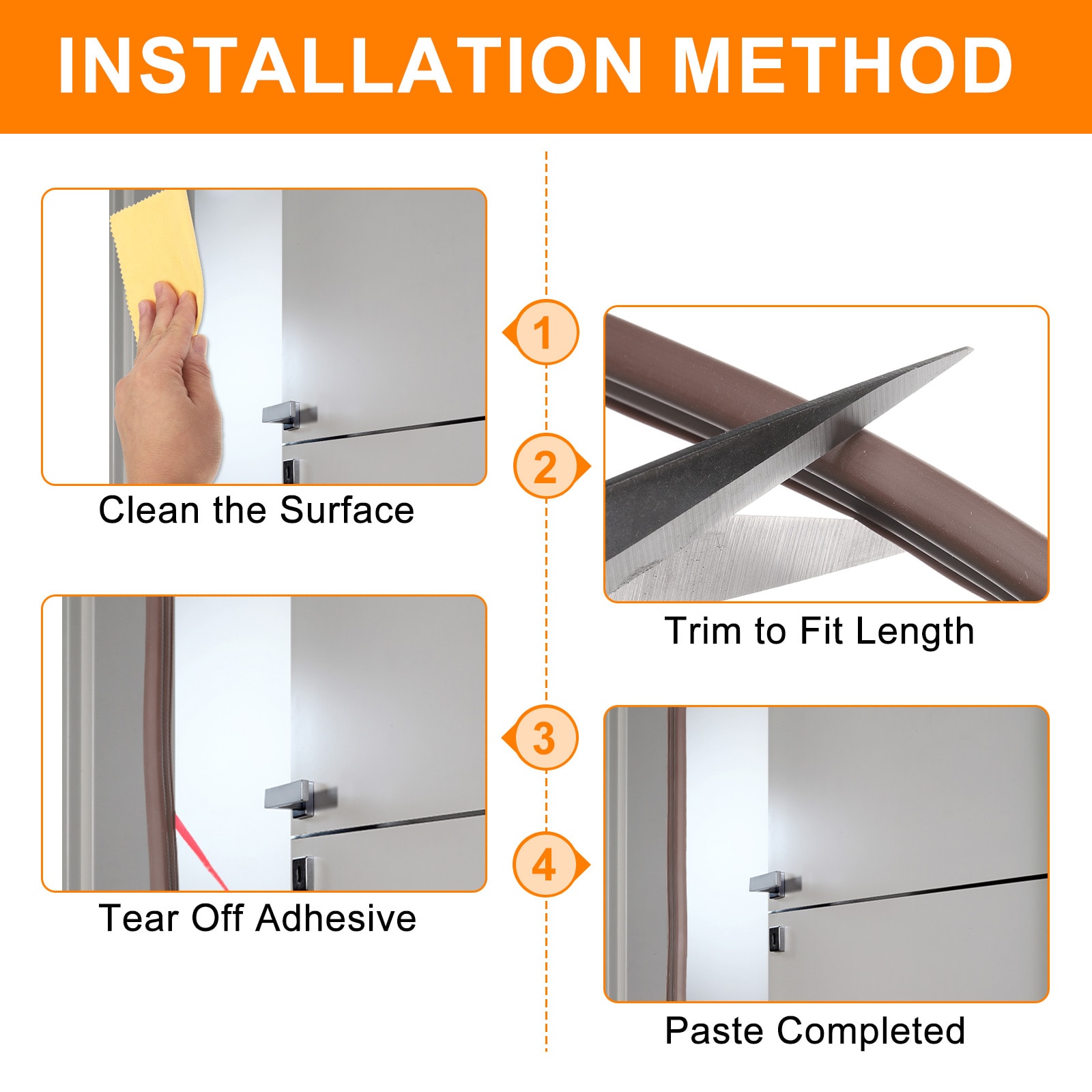 Harfington Rubber Weather Stripping Door Seal Strip 33-Foot D-Shaped ...