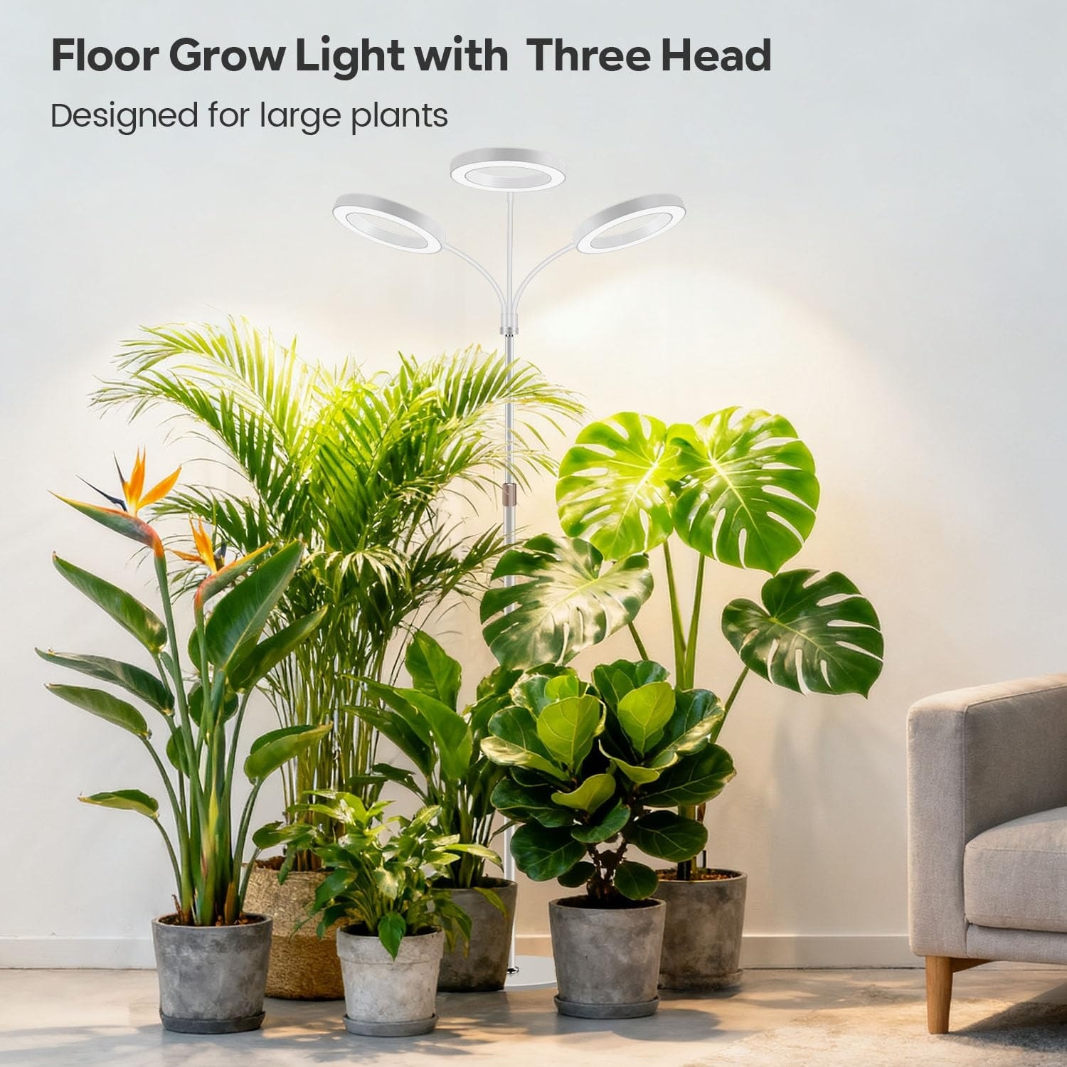 Oyezvary Floor Plant Light Full Spectrum 252 LED Grow Lamp for Indoor ...