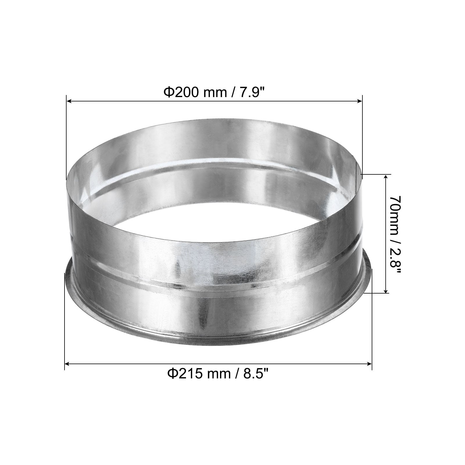 PATIKIL 8 inch Duct Connector Metal Flange Fitting Duct Air Tight ...