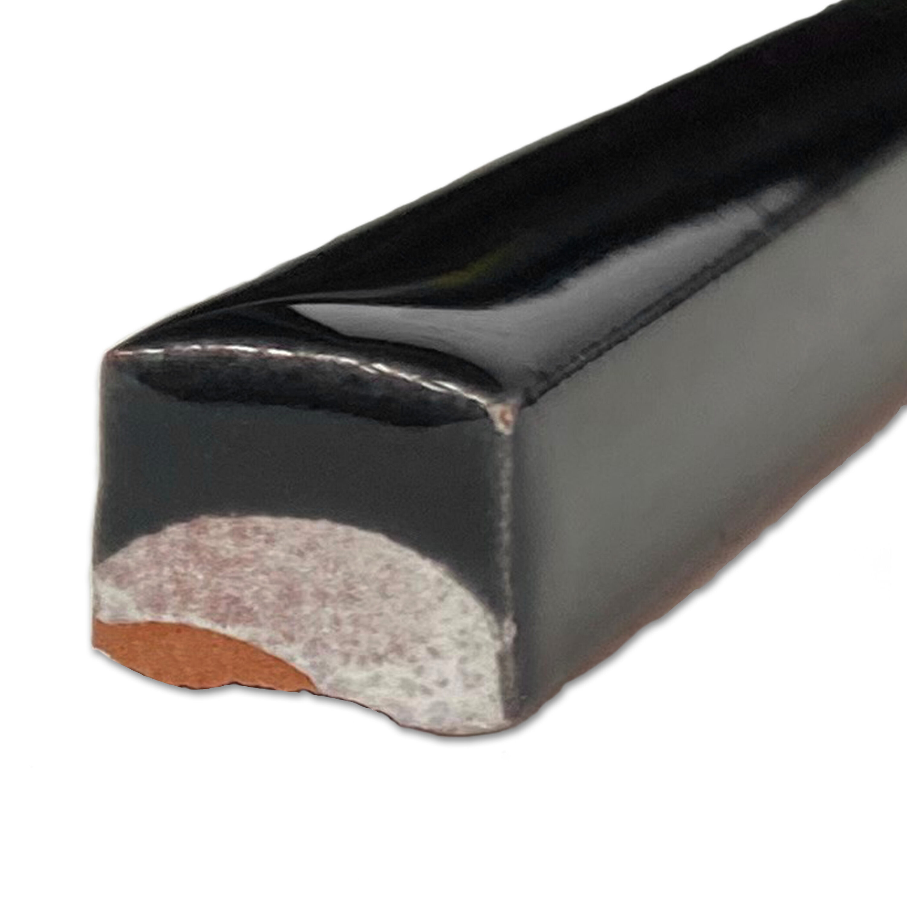 Affinity Tile Nero Listelo Black 3/8-in x 6-in Glossy Ceramic Pencil ...