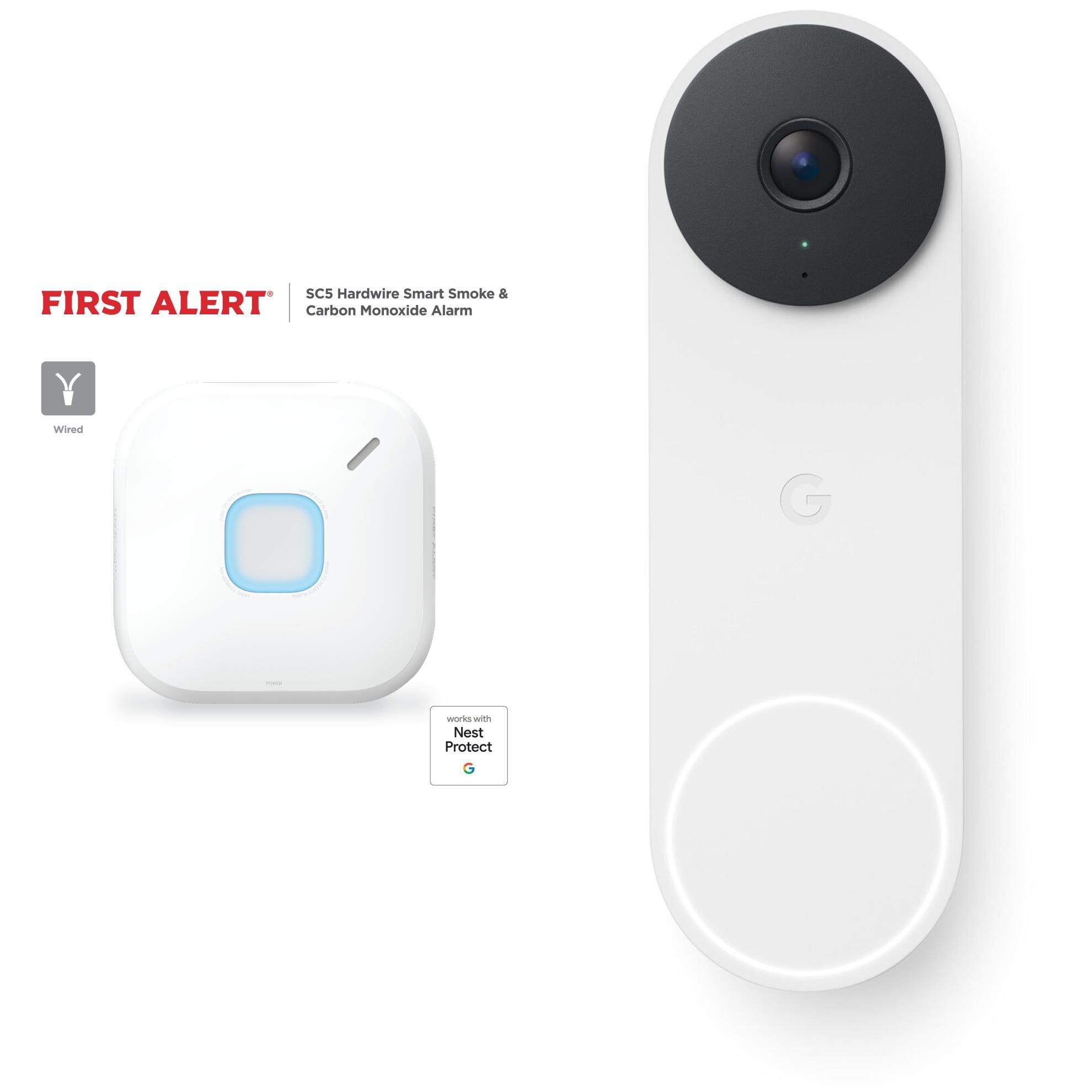 Shop First Alert First Alert Hardwired Smart Combo Alarms & Google Nest ...