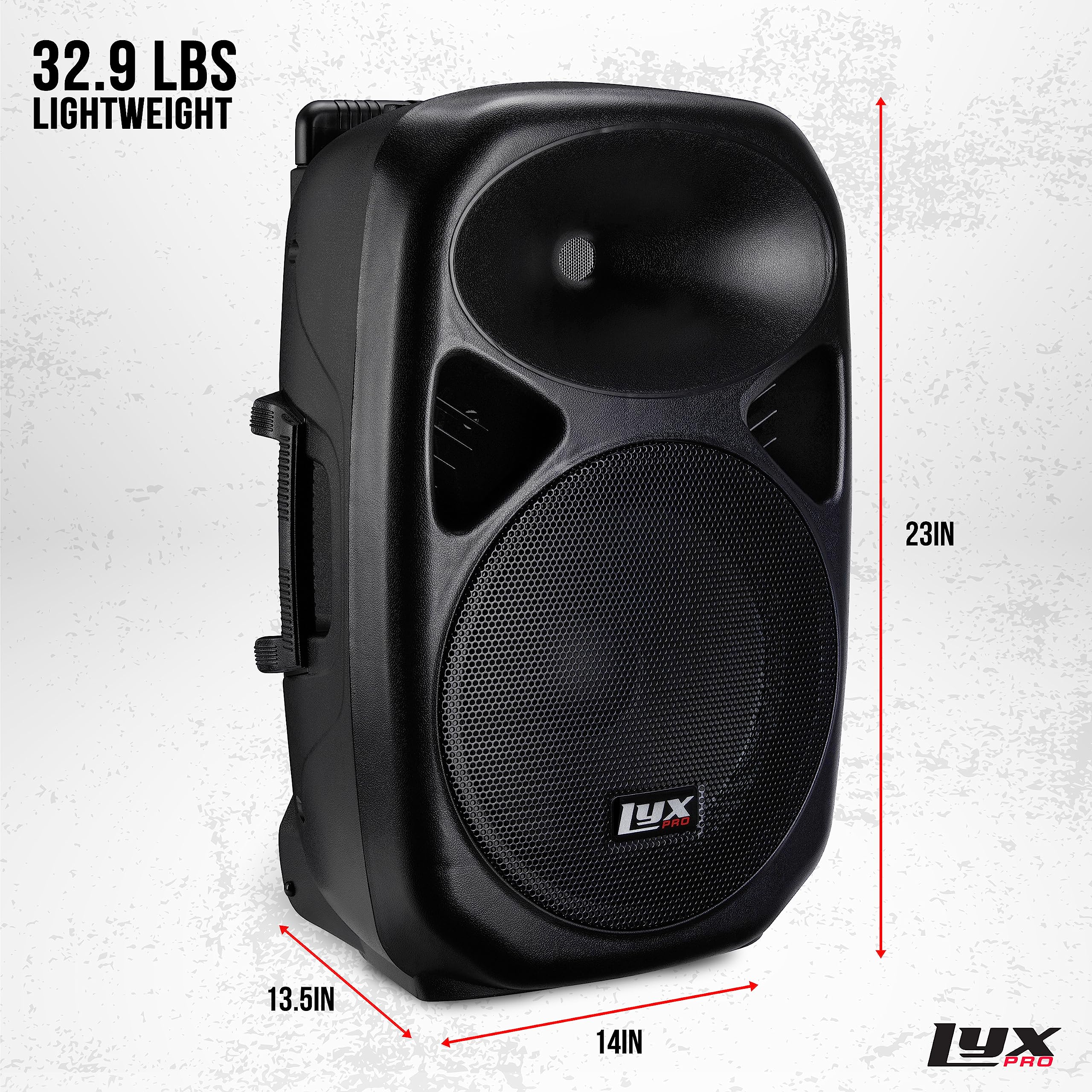 LyxPro 12 Inch Rechargeable Battery Powered PA Speaker System with ...