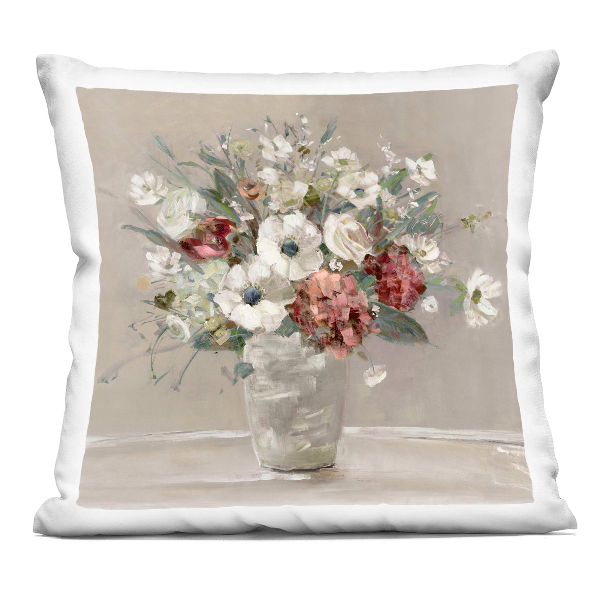 Stupell Industries Simply Happy Bouquet on Beige Decorative Printed ...