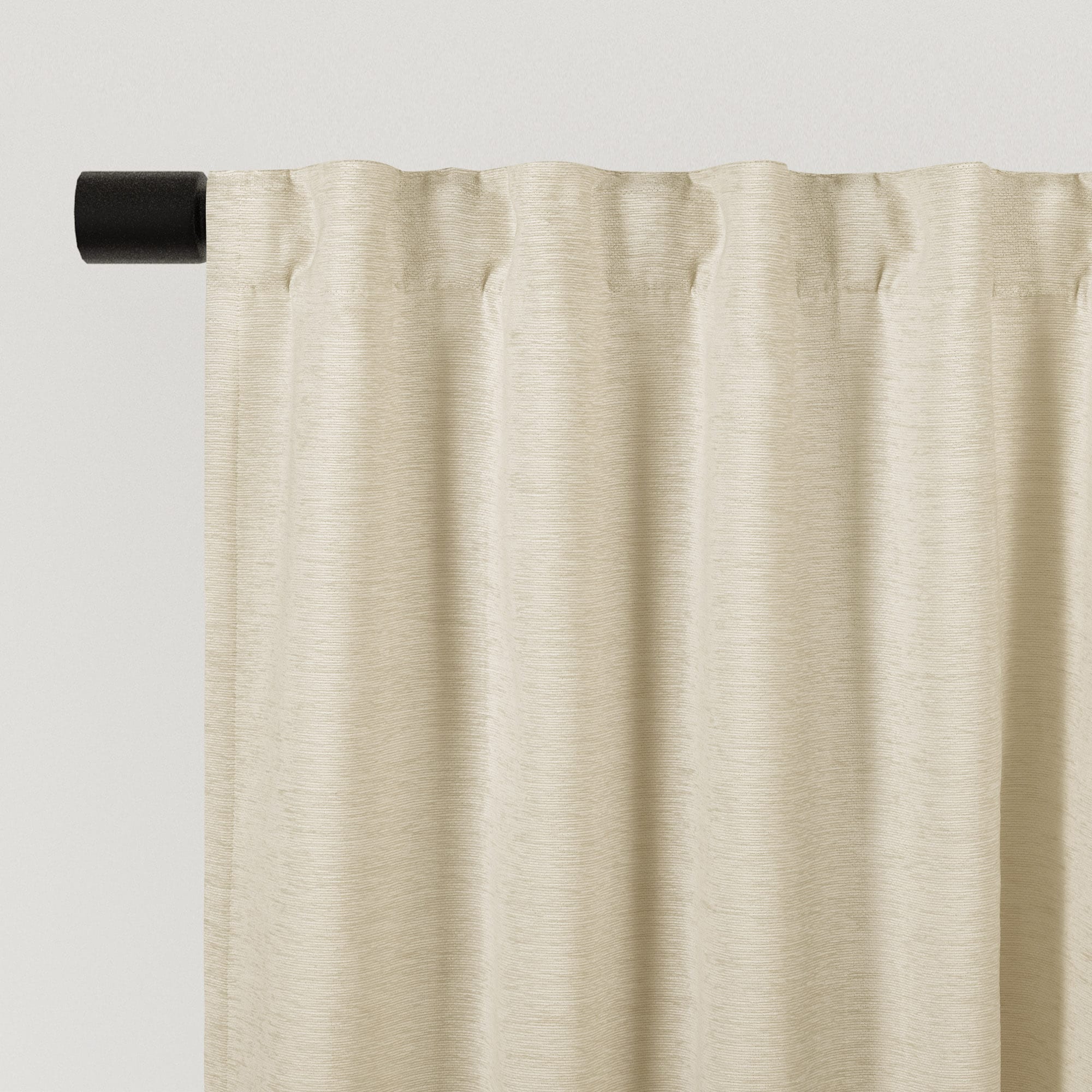Awesome Home 52-in W x 108-in L Natural Chenille Solid Room Darkening ...