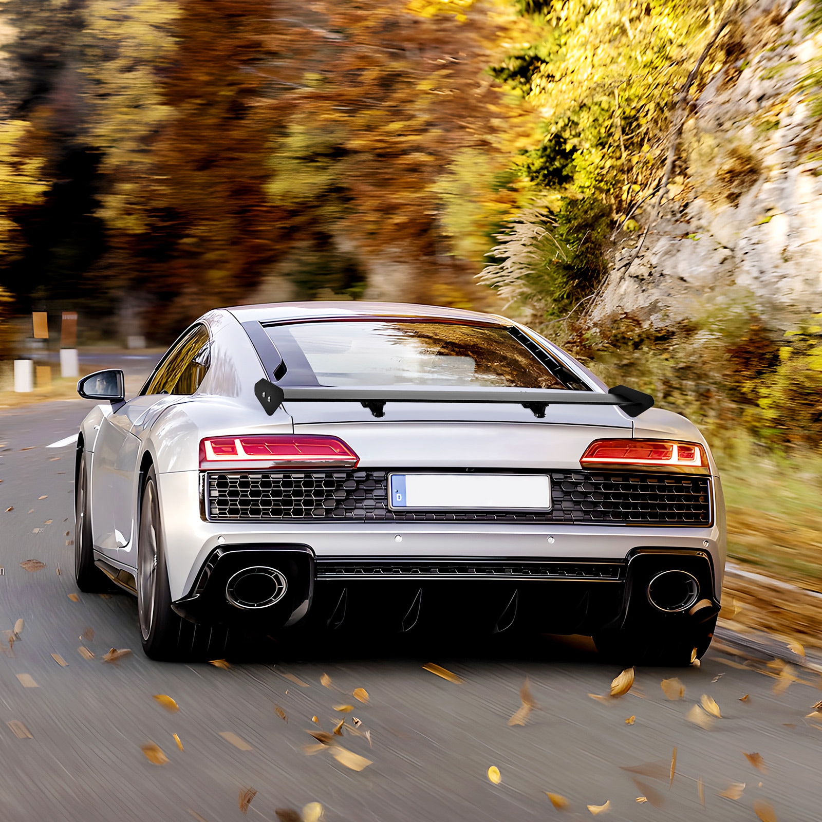 VEVOR Gt Wing Car Spoiler, 43.3-in Universal Spoiler with Single Deck ...