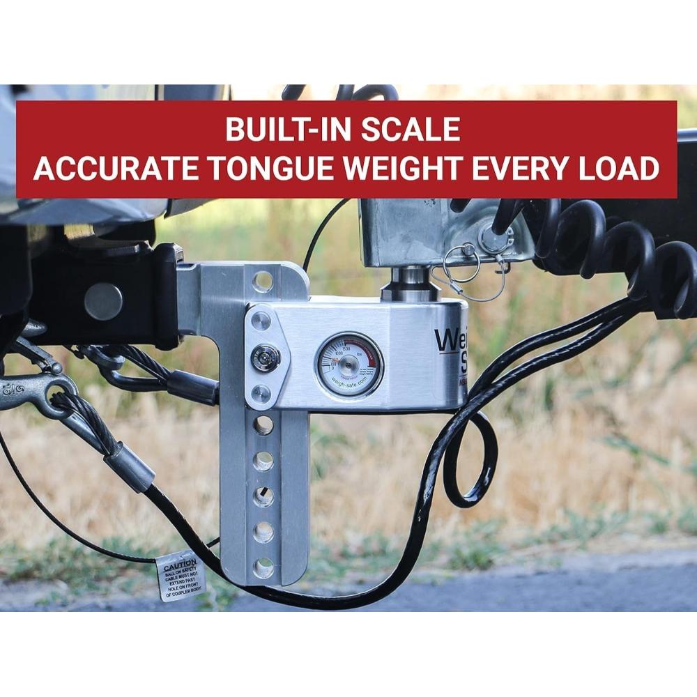 Weigh Safe 6 inch Drop Hitch for 2 inch Receiver 12500 lbs GTW Weight ...