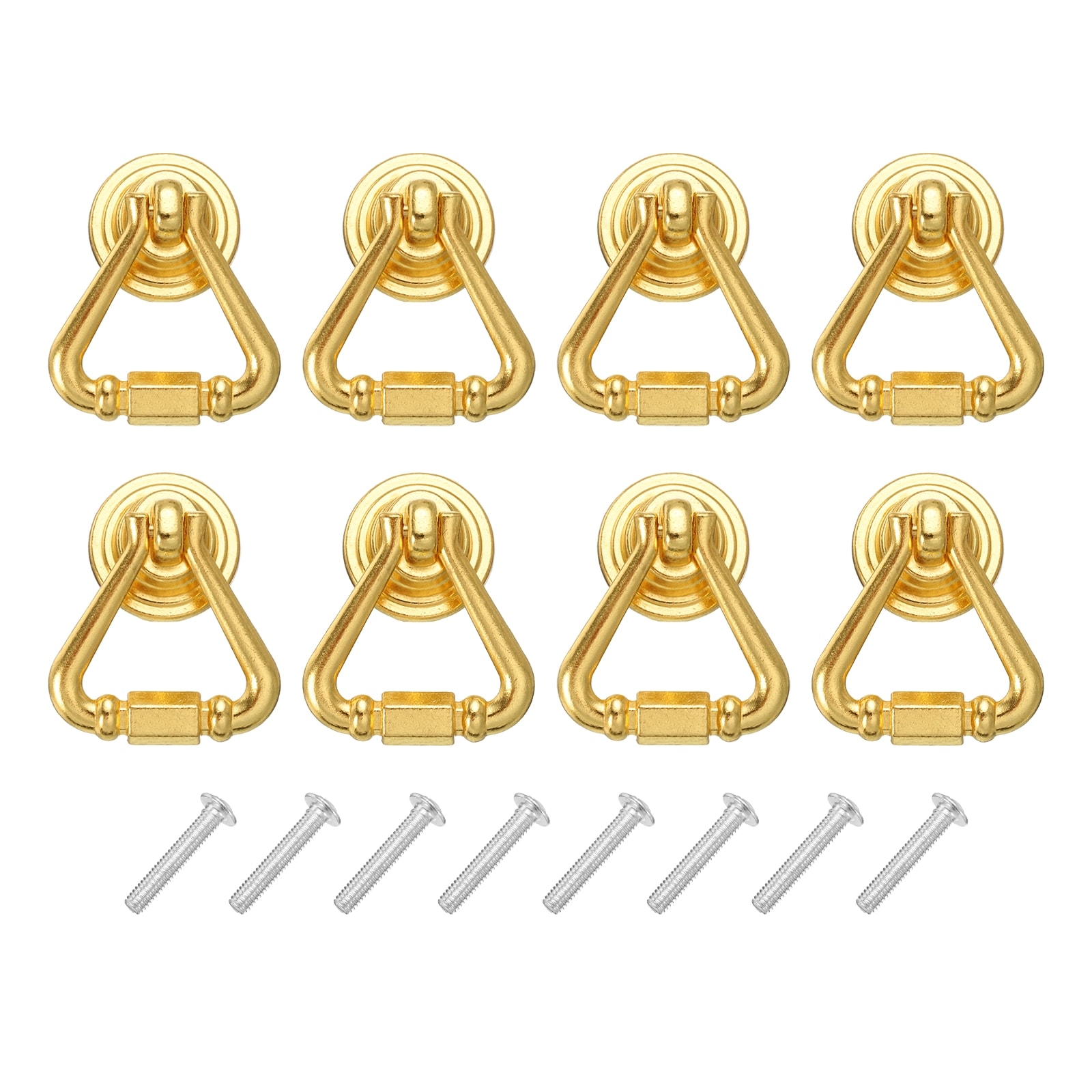 Unique Bargains 8 Sets Triangle Ring Drawer Pulls Ring Pulls Dresser ...