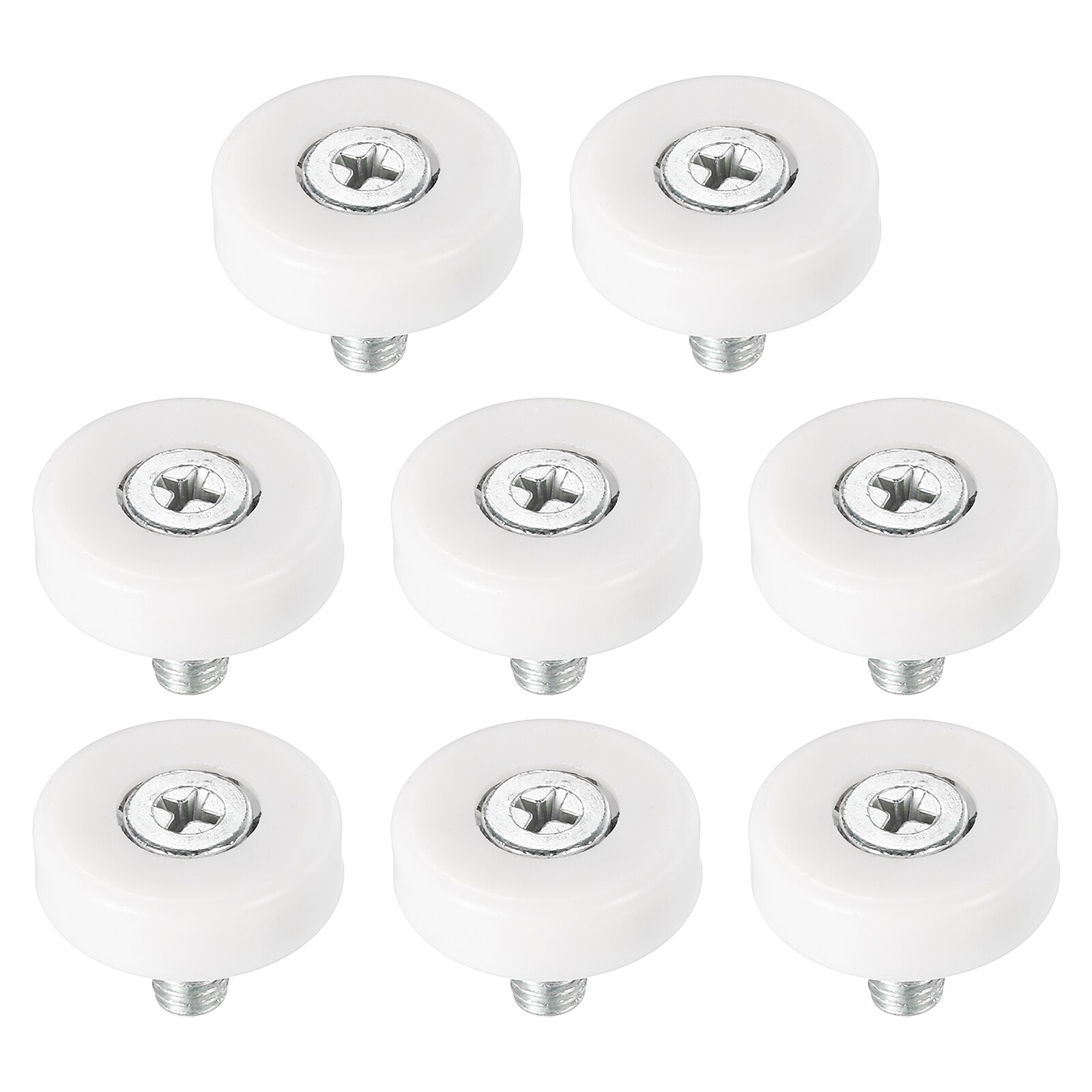 PATIKIL 22mm Drawer Rollers 8pcs Plastic Drawer Pulley Replacement ...