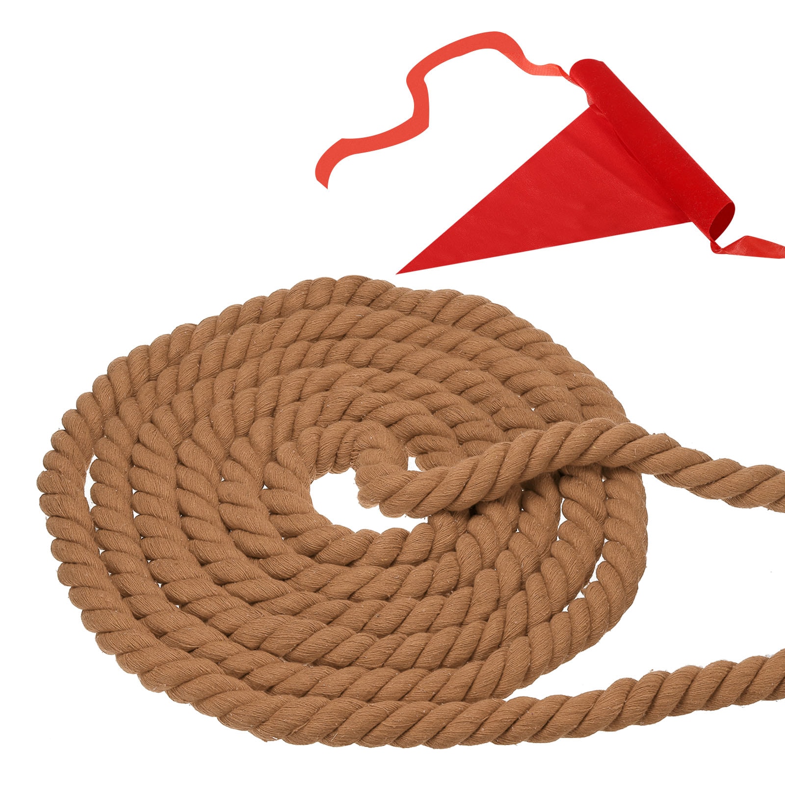 PATIKIL 10 Feet Tug of War Rope for Adults Teen 3-Strand Natural ...