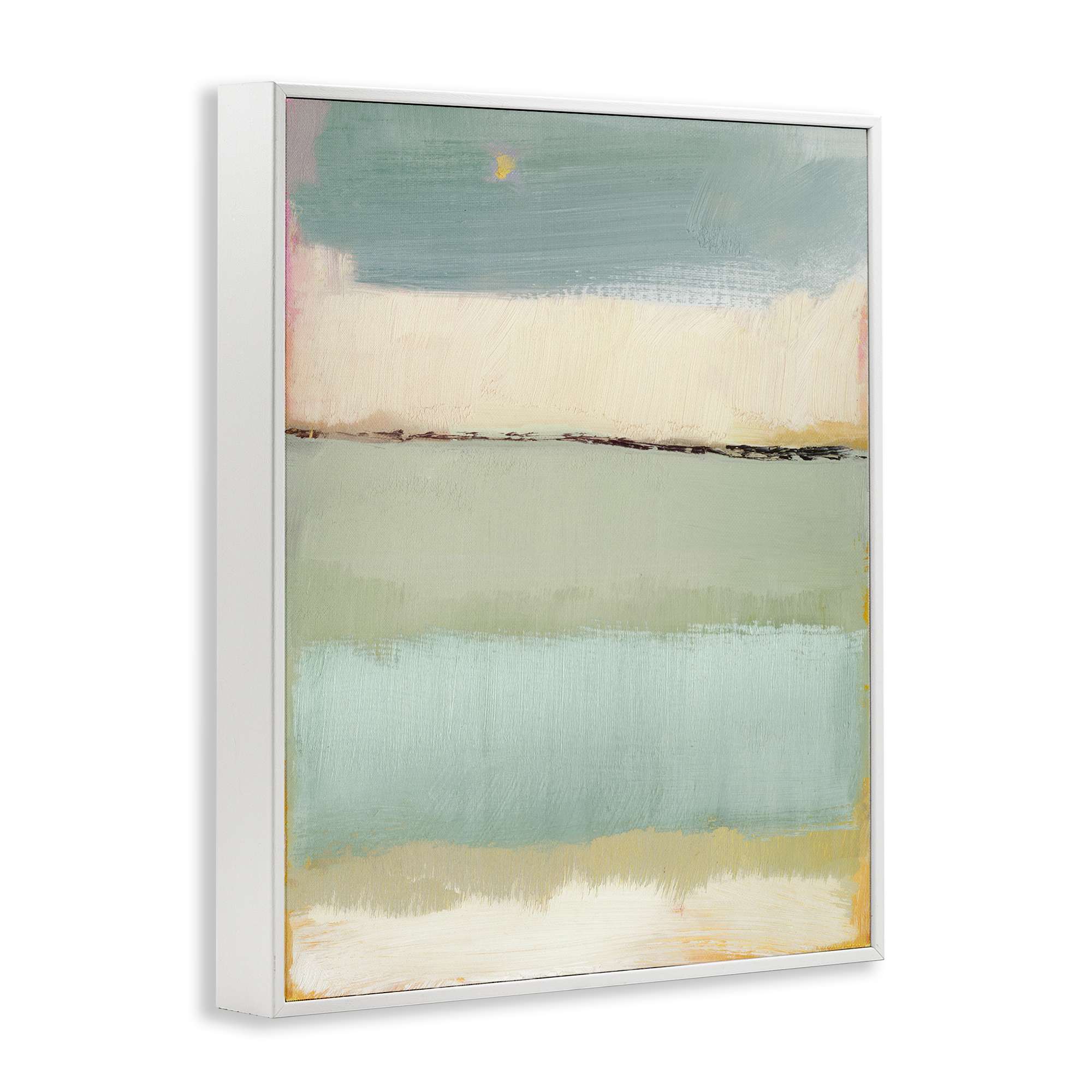 Stupell Industries Abstract Aqua Gradients White Framed Giclee Art 16 x ...