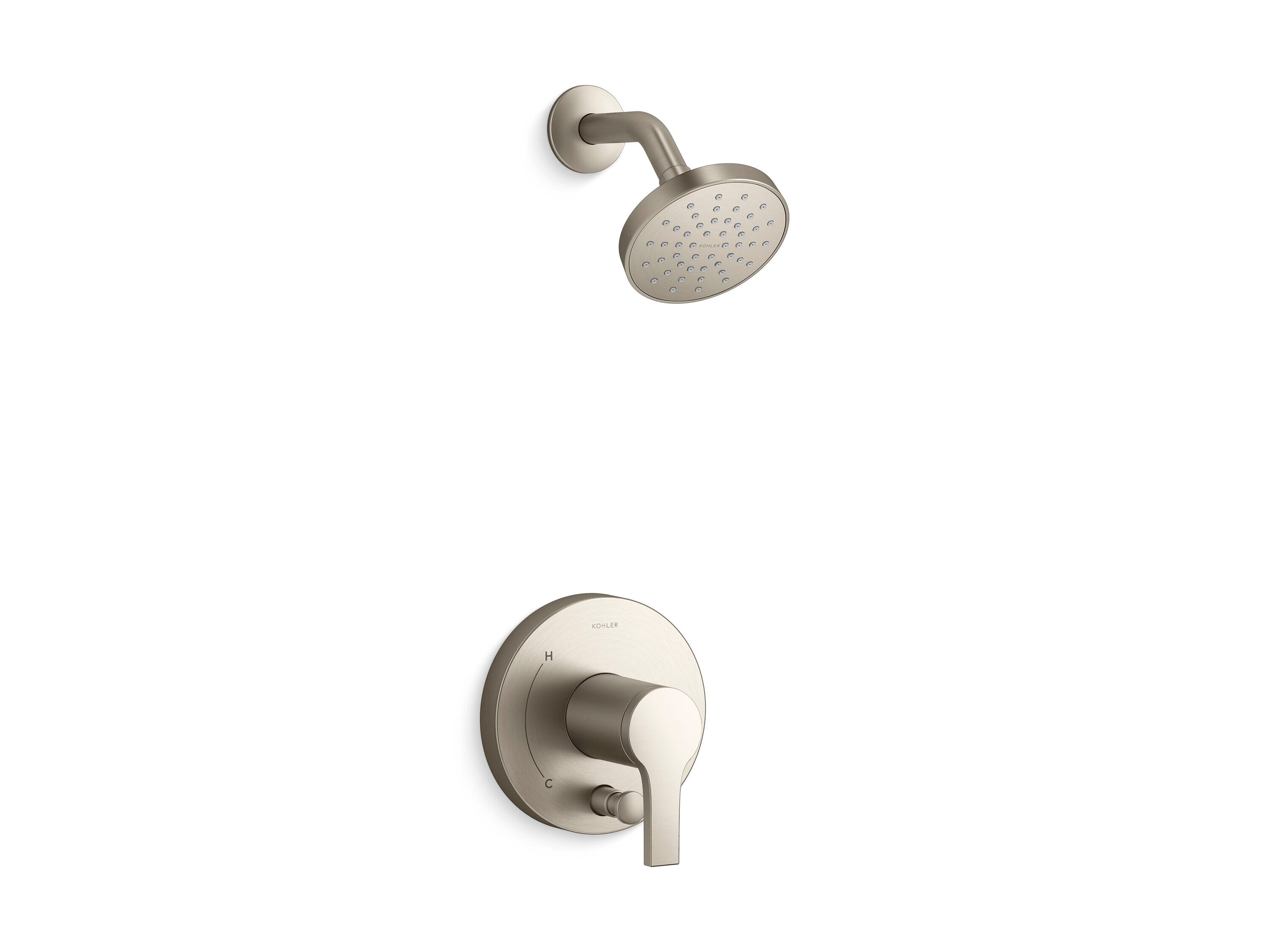 KOHLER Elate Vibrant Brushed Nickel 1-handle Single function 4.46-in ...