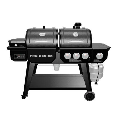 Pit Boss Pro Series Black Gas and Wood Pellet Combo Grill with Side ...