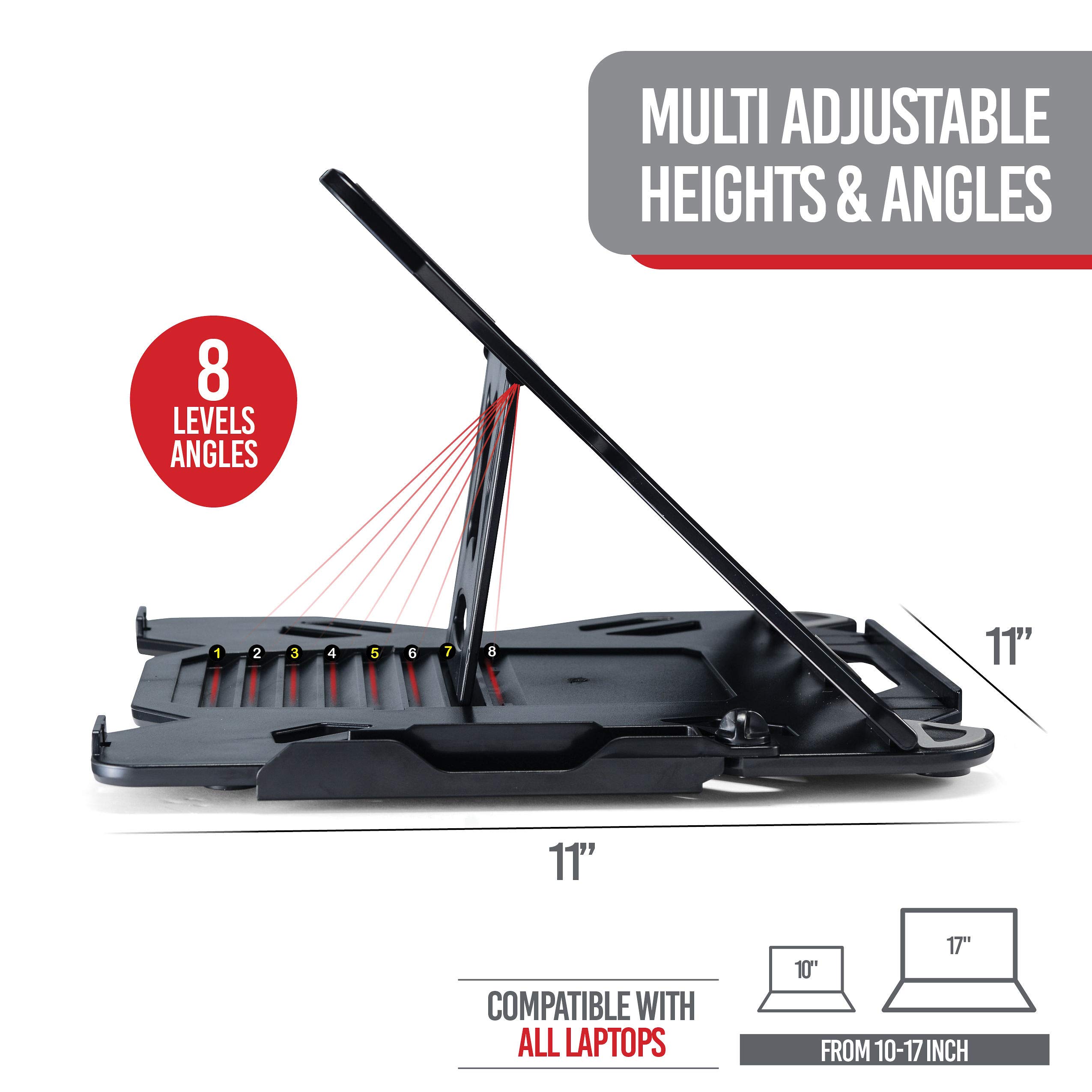 Lifelong Ergonomic Laptop Stand 20-inch Adjustable Height Portable ...