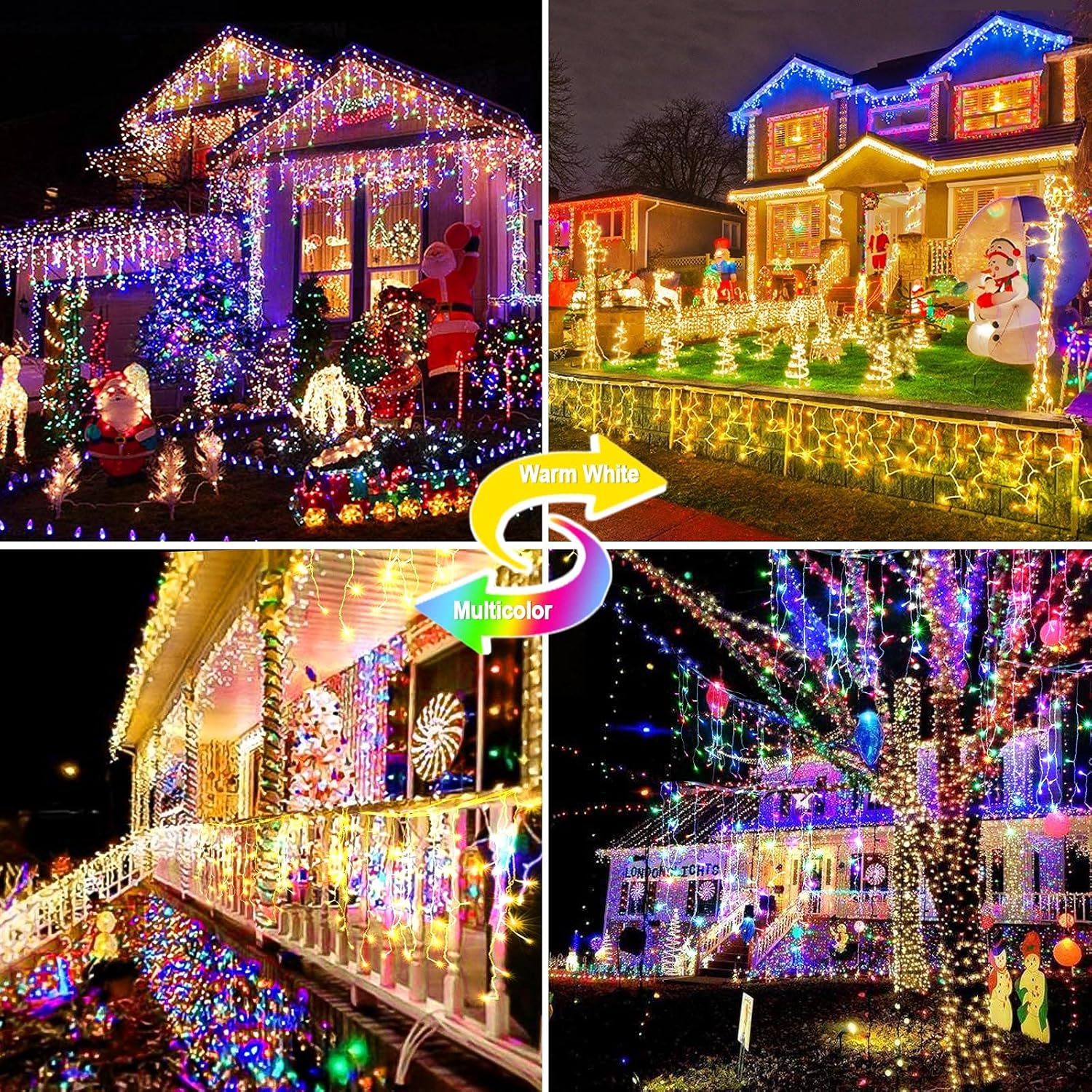 TONIFUL 328FT 1000 LED Christmas Lights Outdoor Fairy Lights Plug In ...