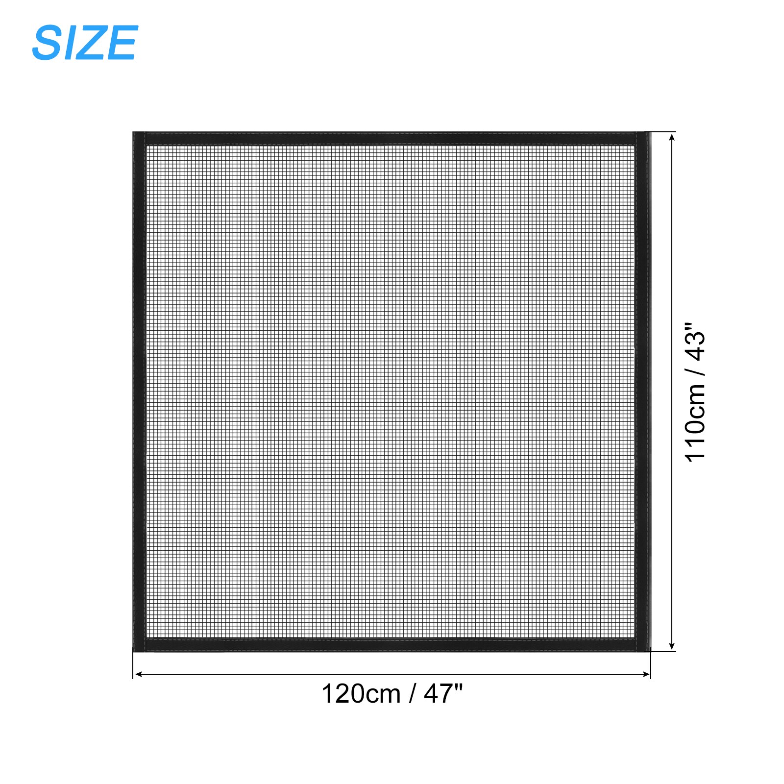 Unique Bargains Window Screen Mesh 43 Inch x 47 Inch DIY Fiberglass ...