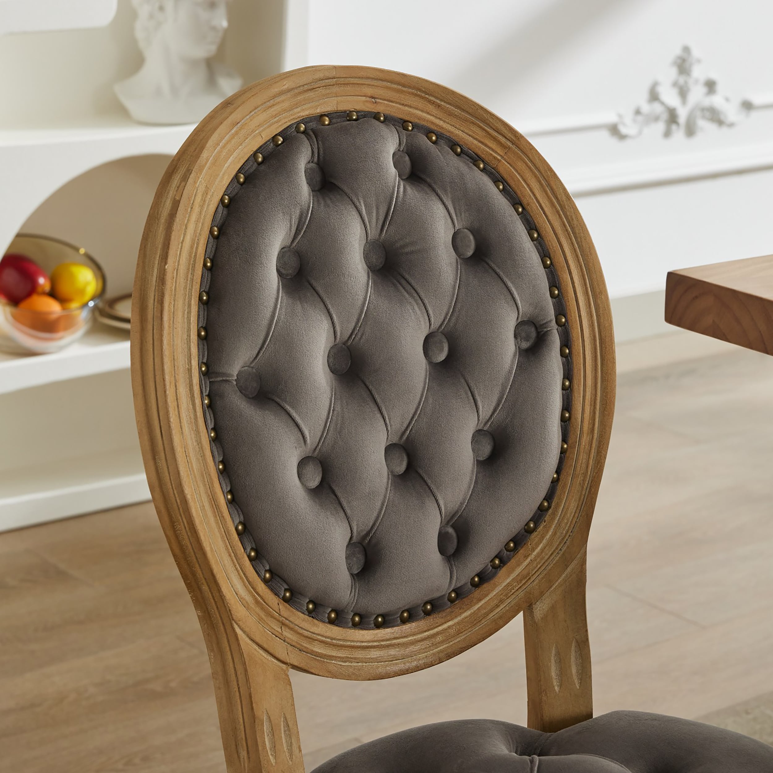 Moda Furnishings Belle Contemporary/Modern Velvet Upholstered Dining ...