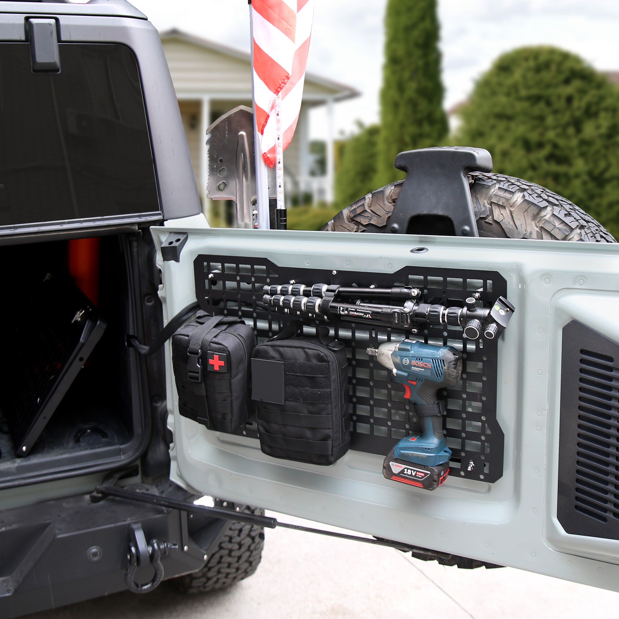 LUCKY ONE MOLLE Tailgate Storage Panel for Ford Bronco (2021-2023 2/4 ...
