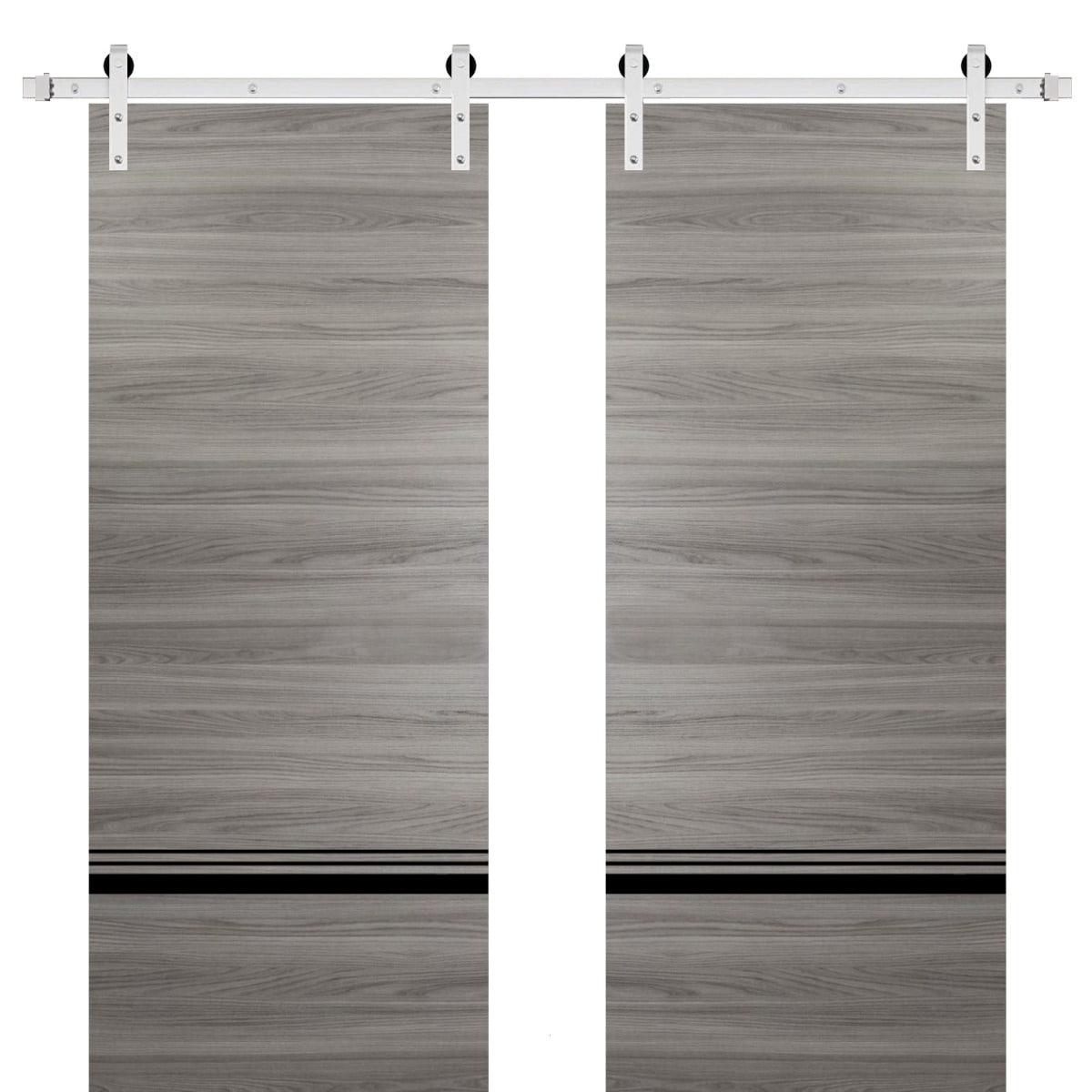 SARTODOORS Interior Double Barn Doors - Planum 0012 Ginger Ash -72x84 ...