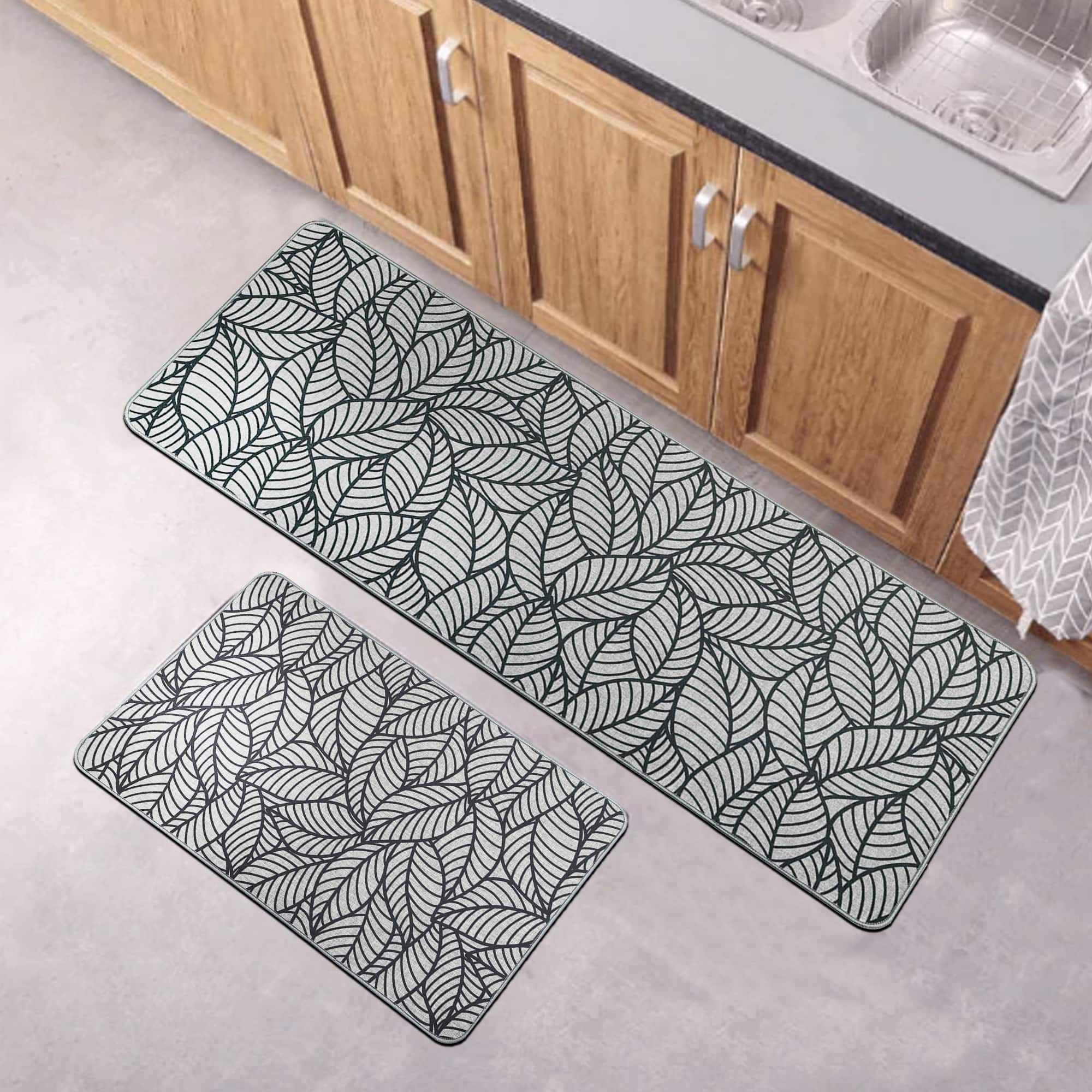 EVIDECO FRENCH HOME GOODS 20 x 47-in Jungle Printed Kitchen Runner Mat ...