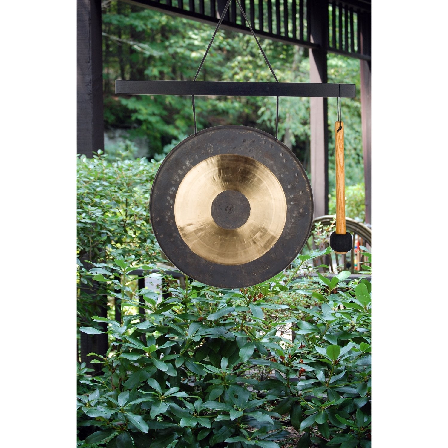 Woodstock Chimes 30-in Brass Metal Wind Chime HCGONGM at Lowes.com