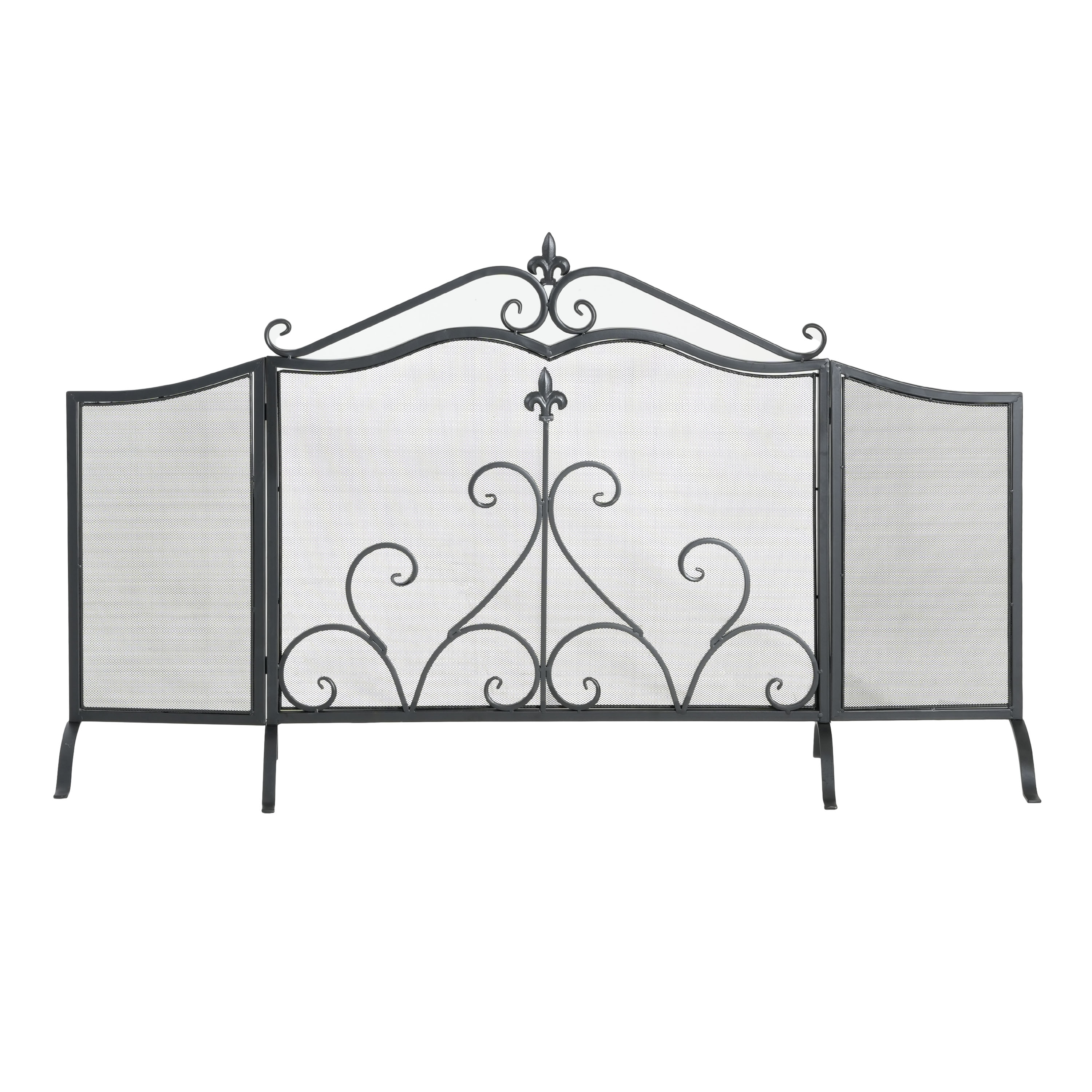 Christopher Knight Home Judith Onyx 3 Panel Iron Fireplace Screen 54 ...
