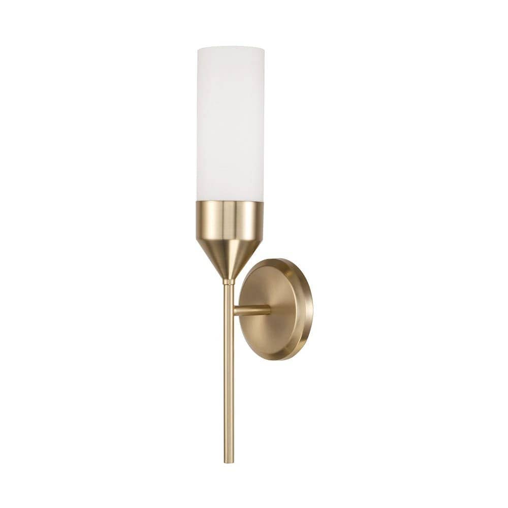 Capital Lighting Devon Matte Brass 1 - Light Wall Light - Hardwired Electric Incandescent ...