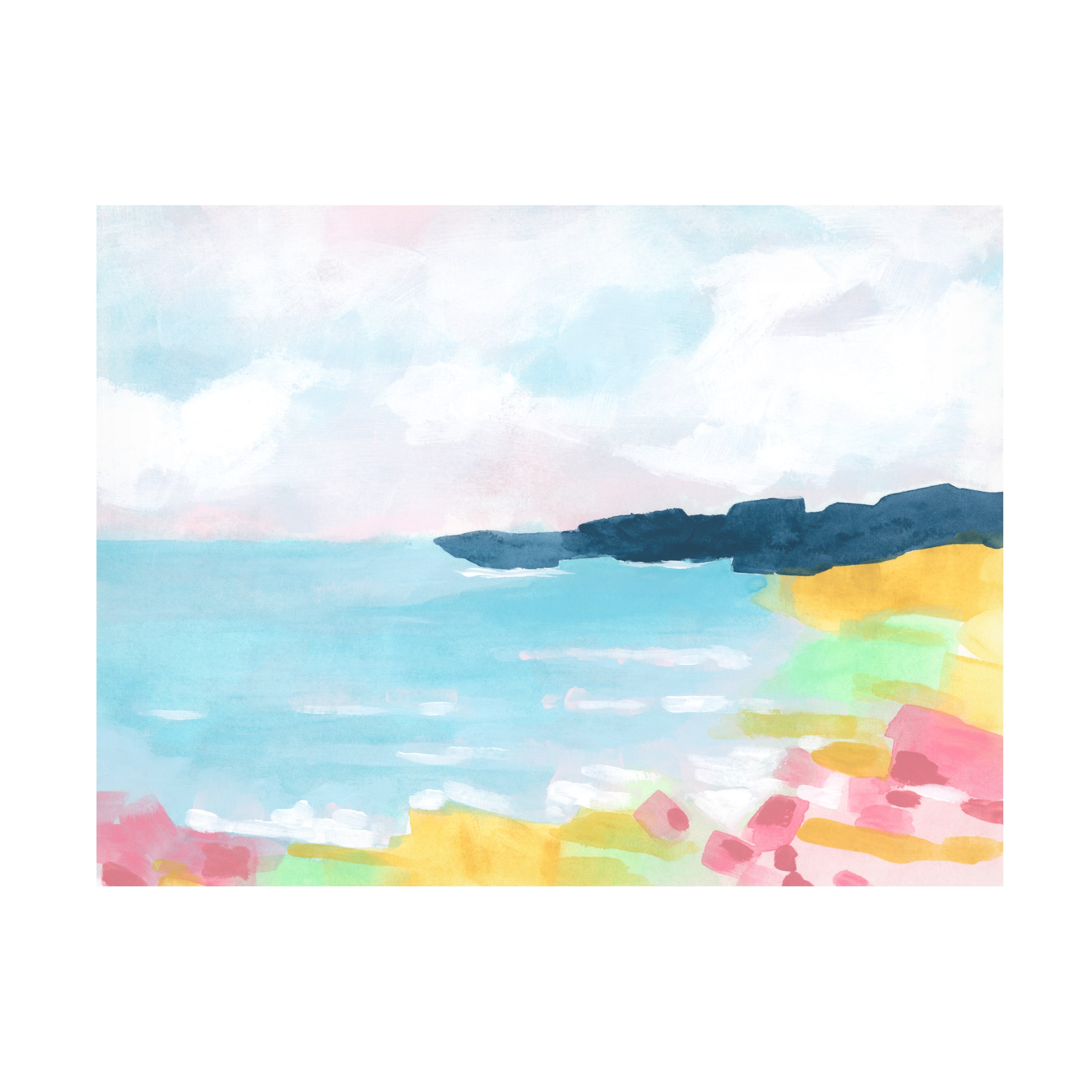 Trademark Fine Art June Erica Vess Chroma Coast II Canvas Art in the ...