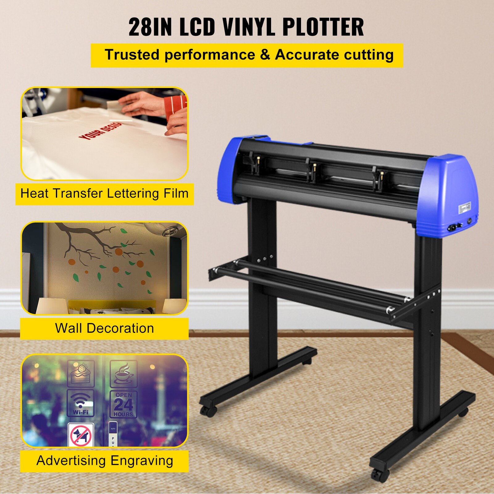 VEVOR 28" Vinyl Cutter Machine Aluminum Craft Cutting Machine in the ...