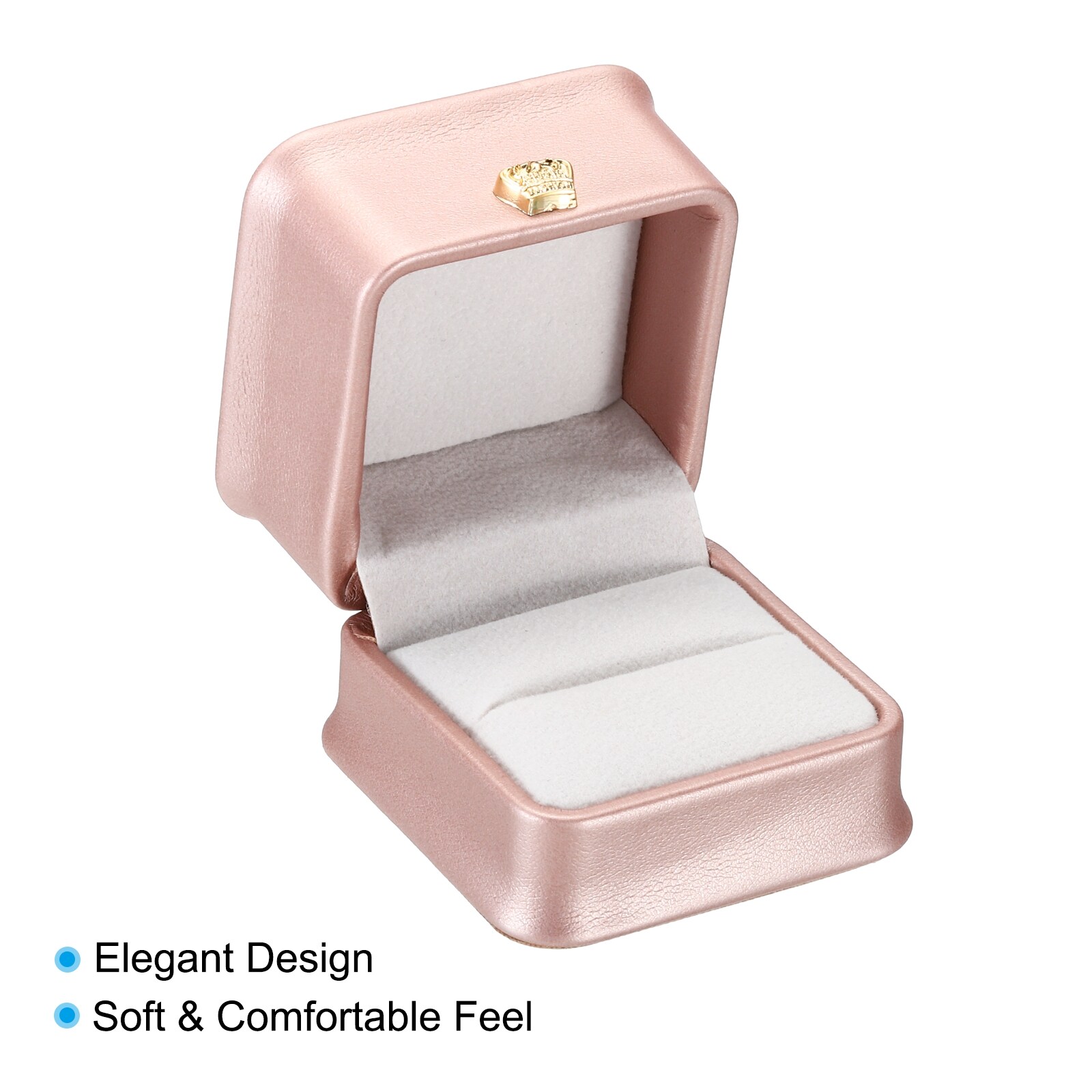 PATIKIL Velvet Ring Box 2pcs Wedding Ring Box Vintage Jewelry Holder ...