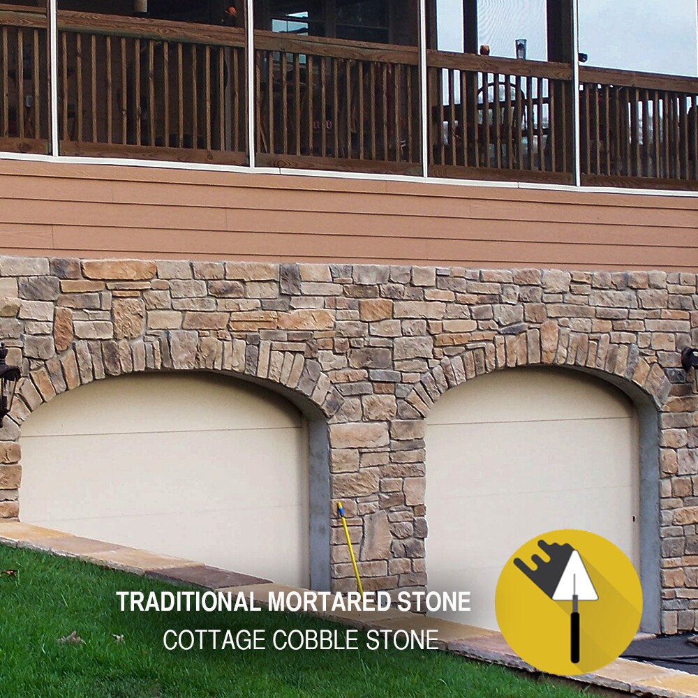 M-Rock Cottage Cobble Stone 150-sq ft Brown Base with Brown, Grey ...