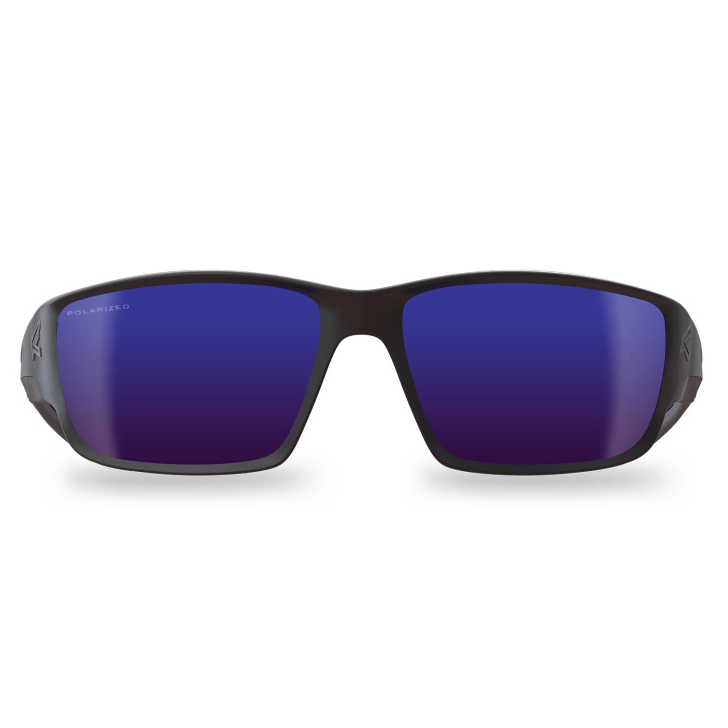 Edge Eyewear Kazbek Polarized Wraparound Safety Glasses Blue Mirror ...