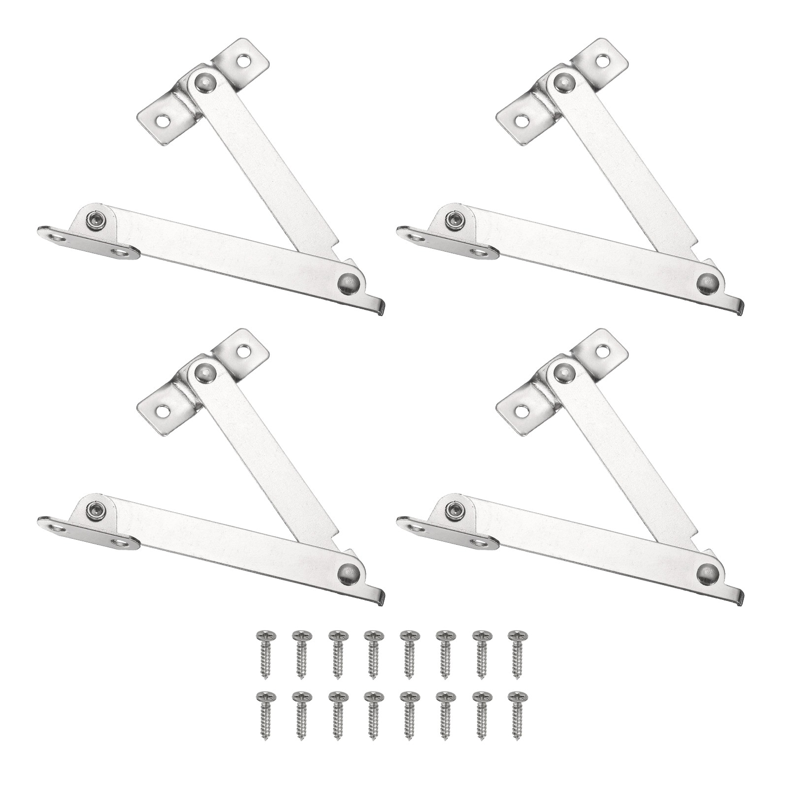 Unique Bargains 4pcs Lid Folding Support Hinges Lid Stay Hinge with ...
